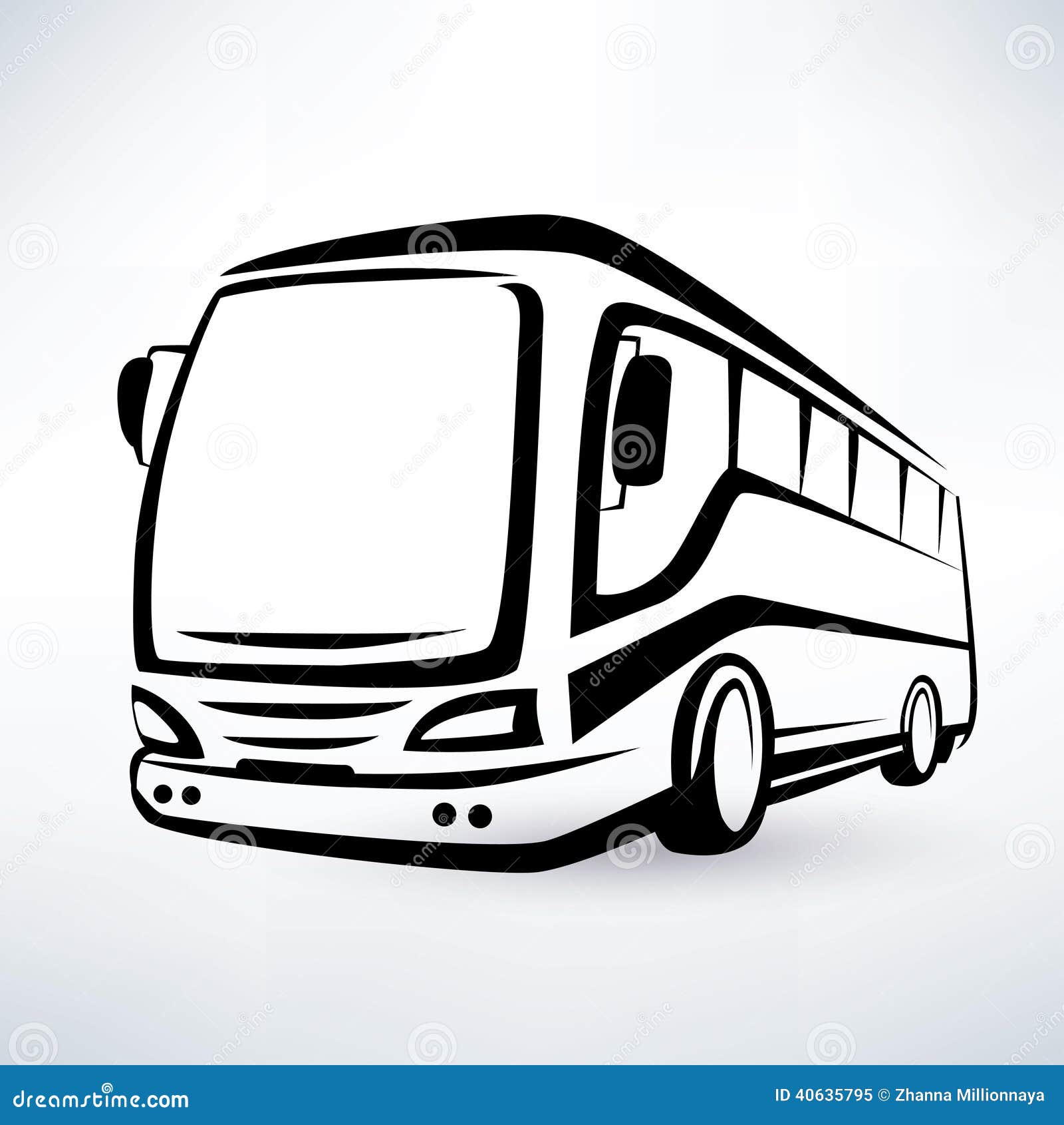 Símbolo Moderno Del Autobús Ilustración del Vector - Ilustración de ...