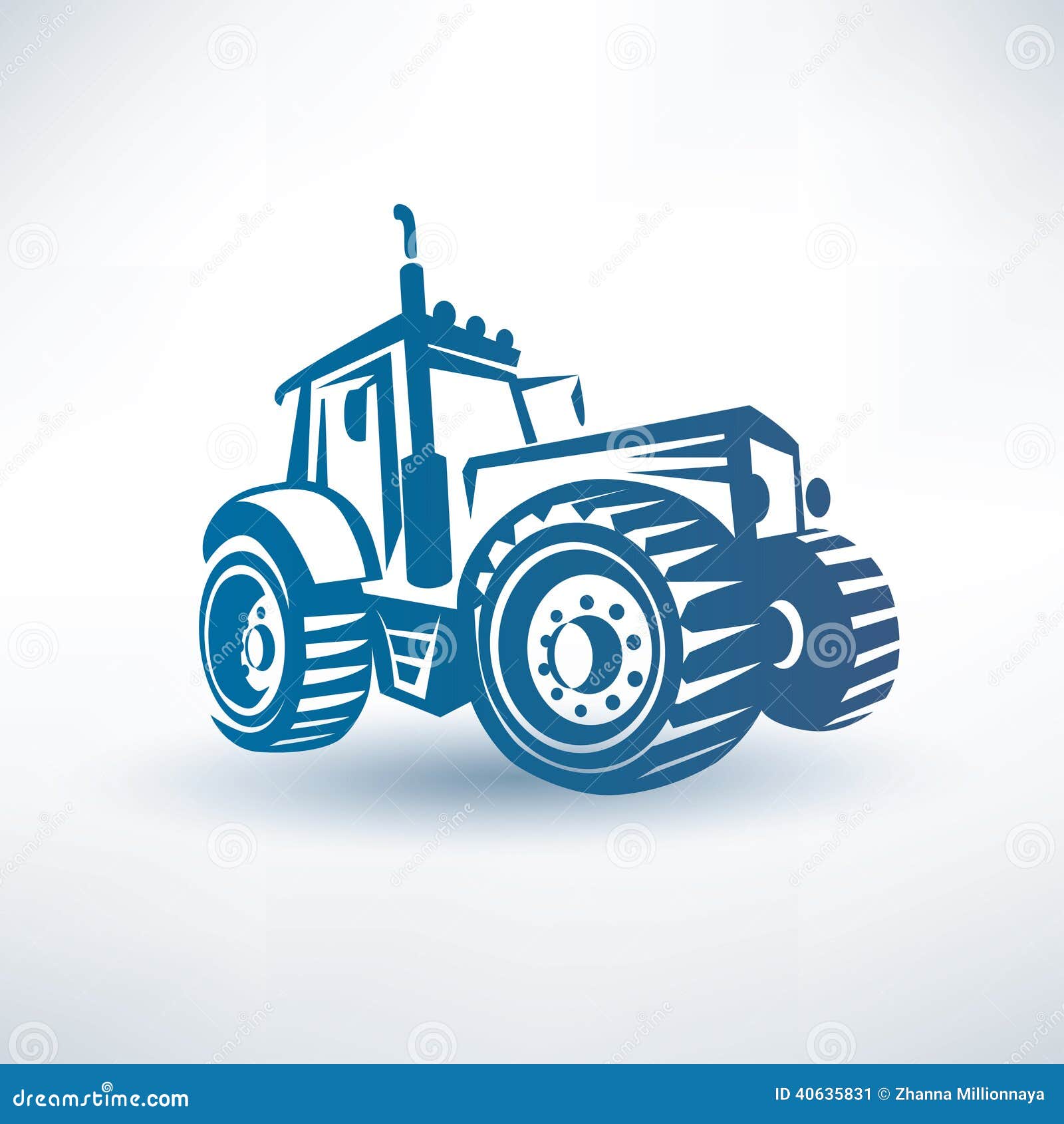 Símbolo Moderno Del Tractor Ilustración del Vector - Ilustración de ...