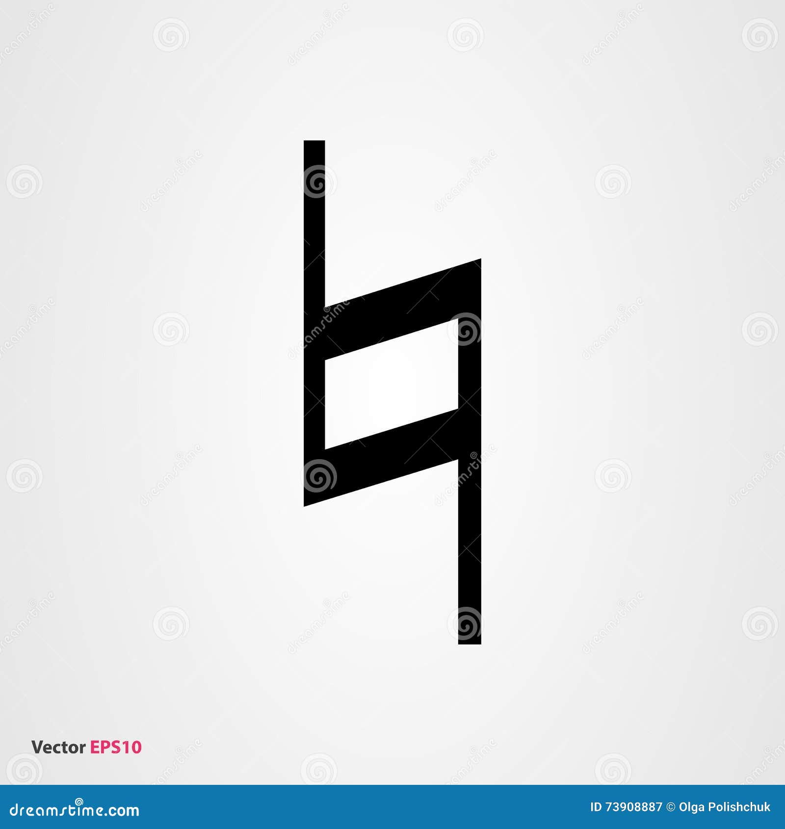 Símbolo musical natural ilustração stock. Ilustração de barreira - 73908887