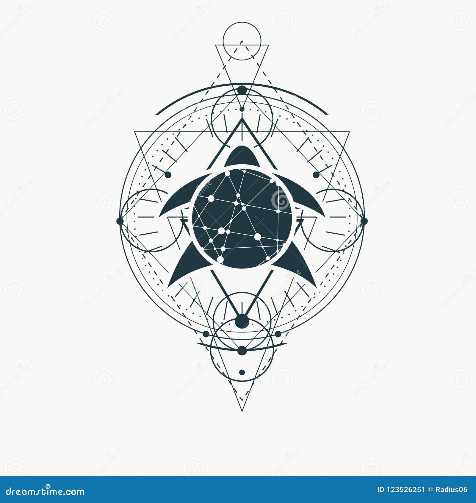 Símbolo oculto místico ilustración del vector. Ilustración de icono ...