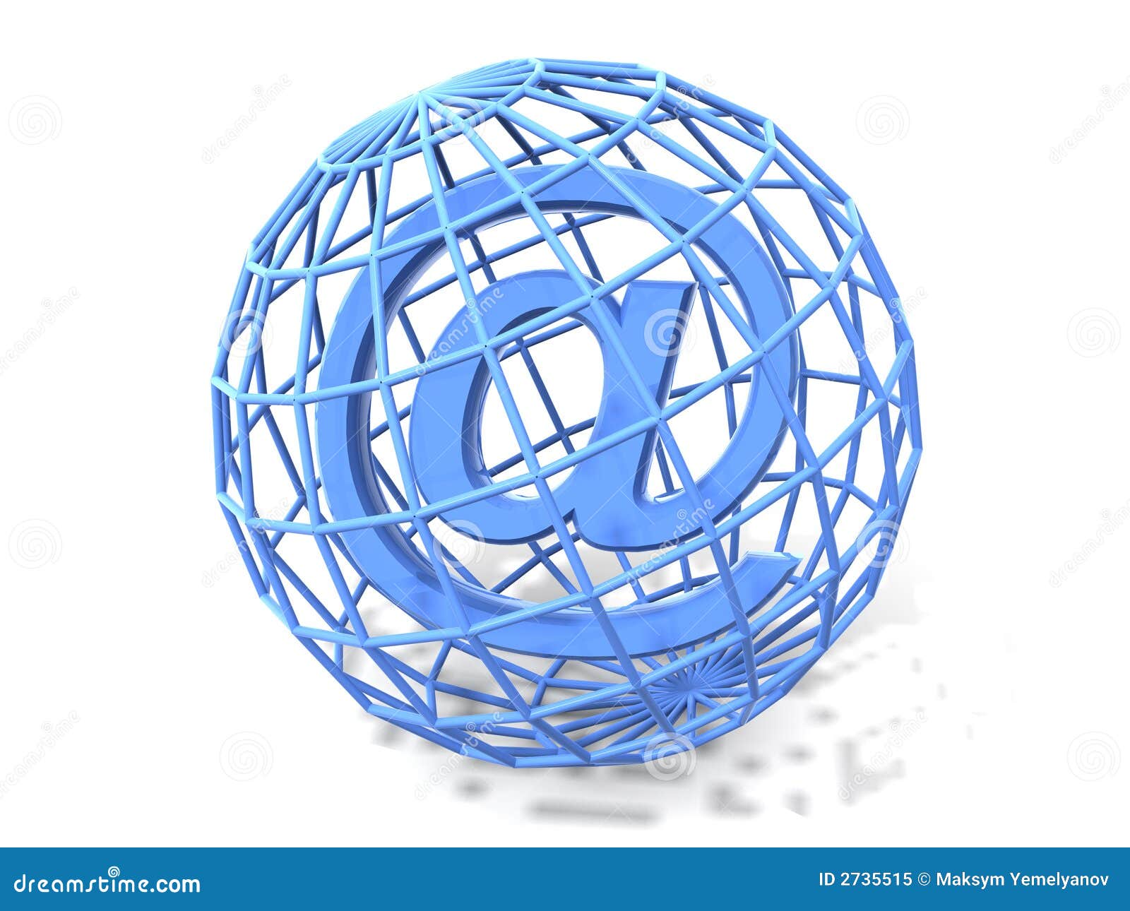 Símbolo Para El Internet. 3d Stock de ilustración - Ilustración de ...