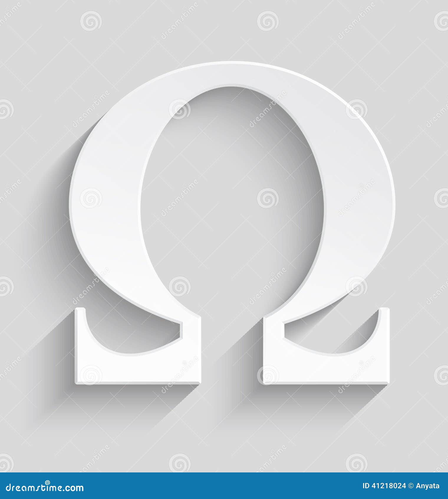 Símbolo Plástico Branco Da ômega Ilustração do Vetor - Ilustração de ...