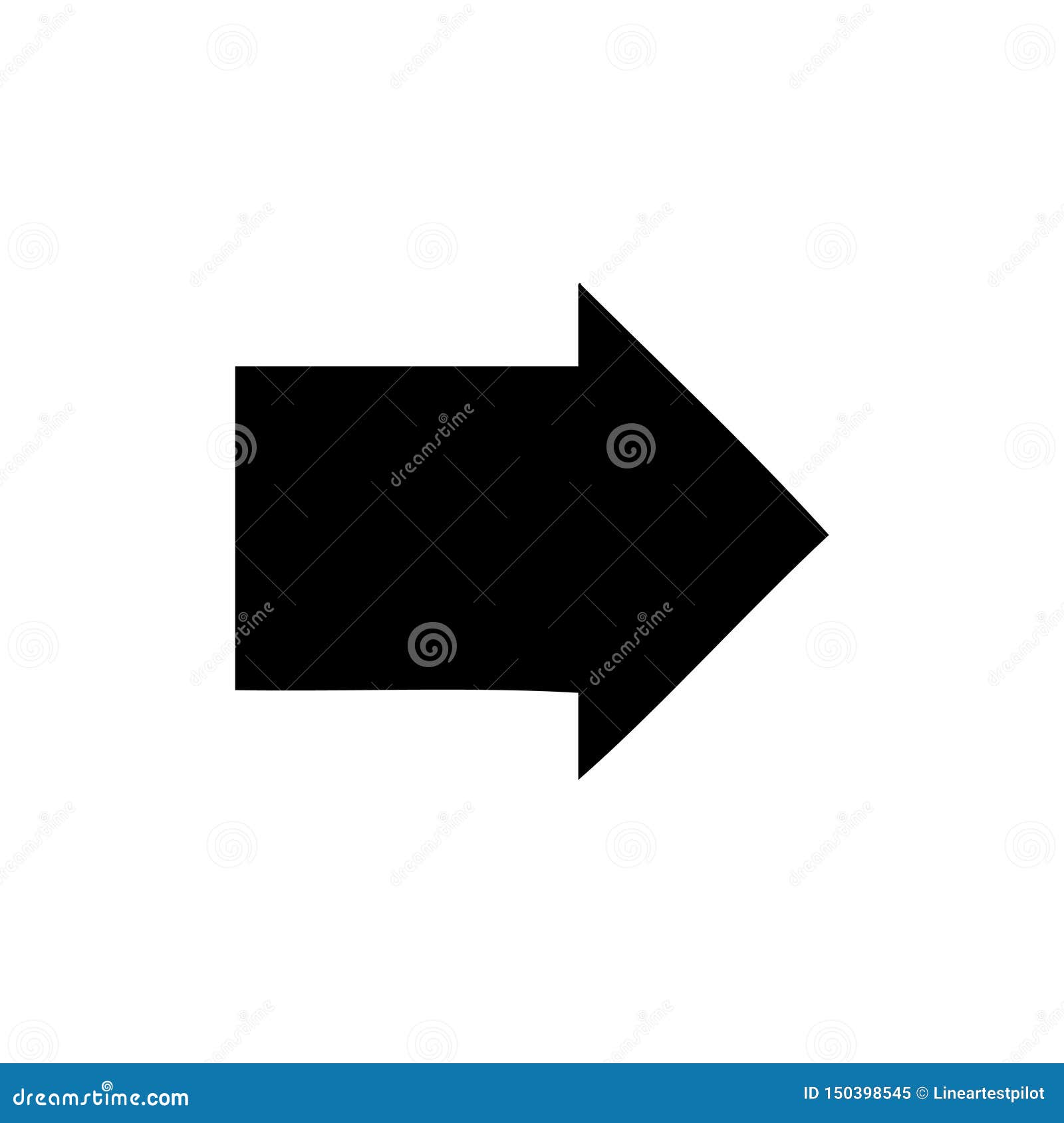 Símbolo Plano De Un Símbolo De Flecha Ilustración del Vector ...