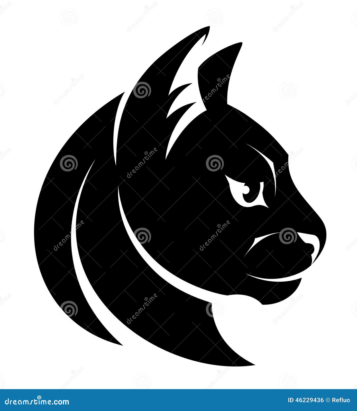 Símbolo principal del gato ilustración del vector. Ilustración de ...