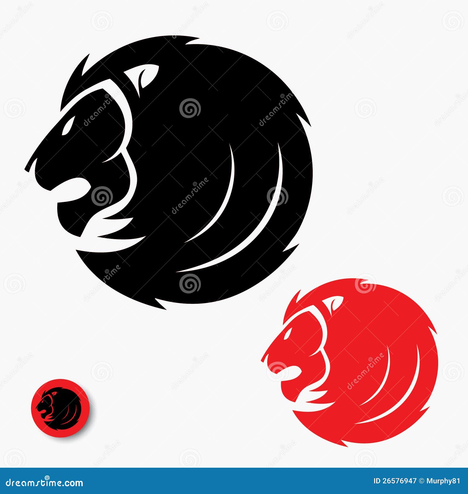 Símbolo principal del león ilustración del vector. Ilustración de ...