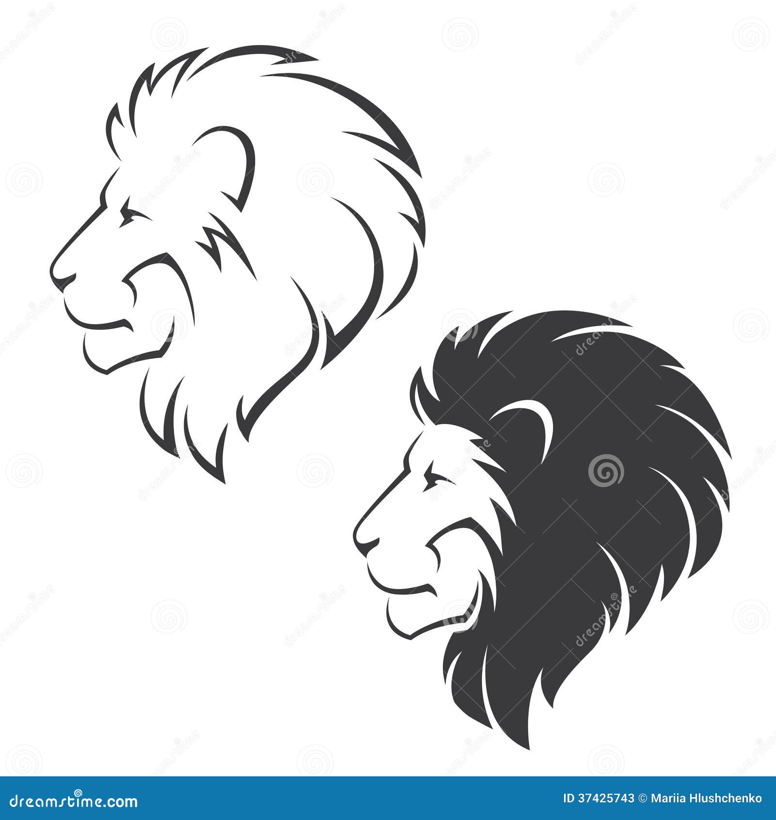 Símbolo principal del león ilustración del vector. Ilustración de ...