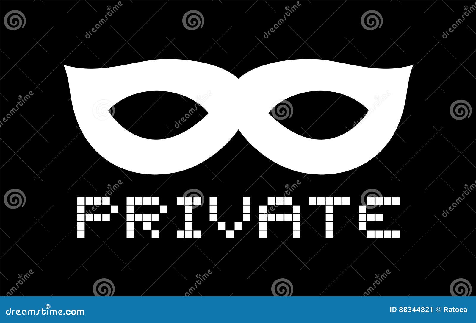 Símbolo privado ilustración del vector. Ilustración de seguro - 88344821