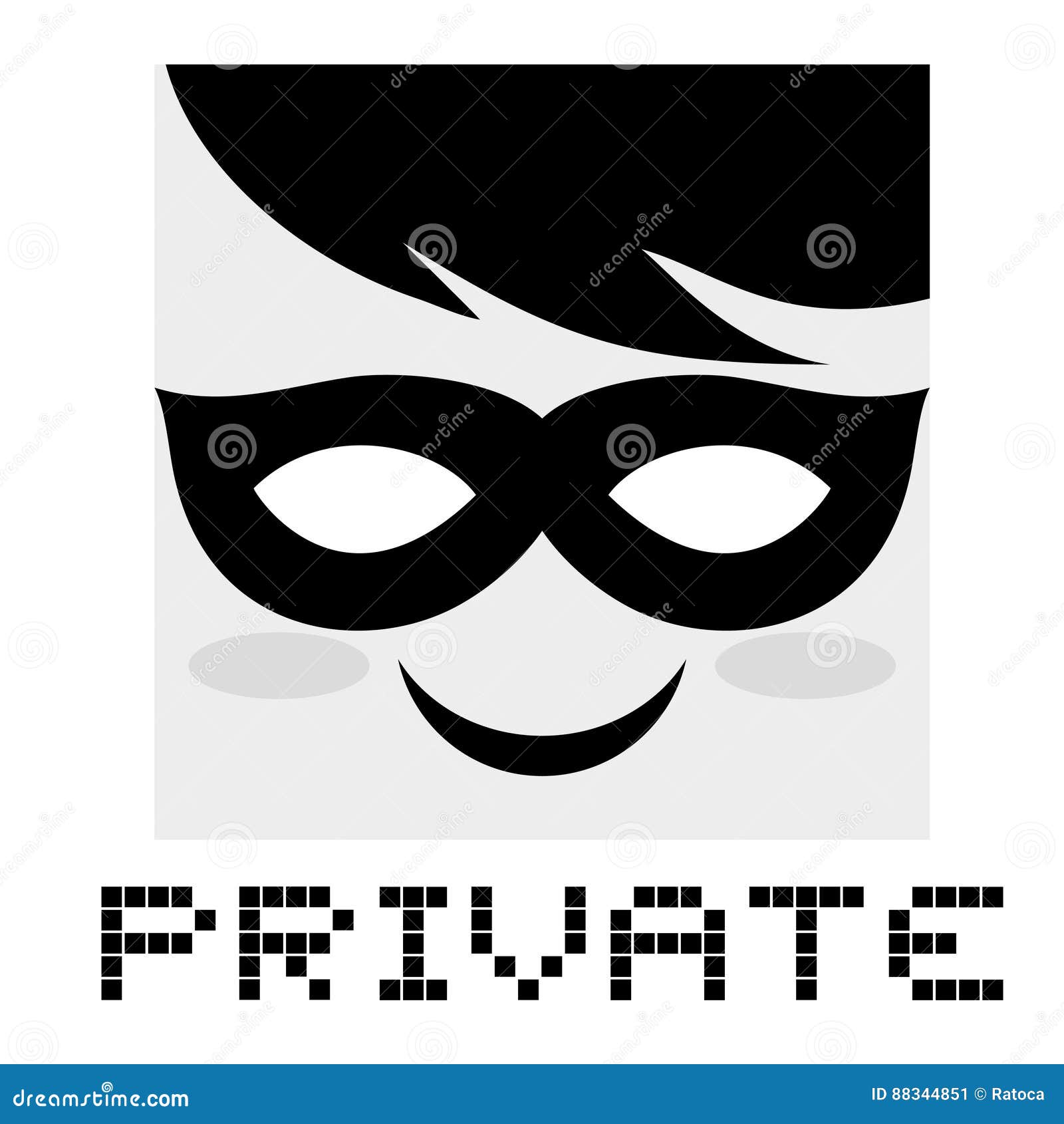 Símbolo privado ilustración del vector. Ilustración de blanco - 88344851