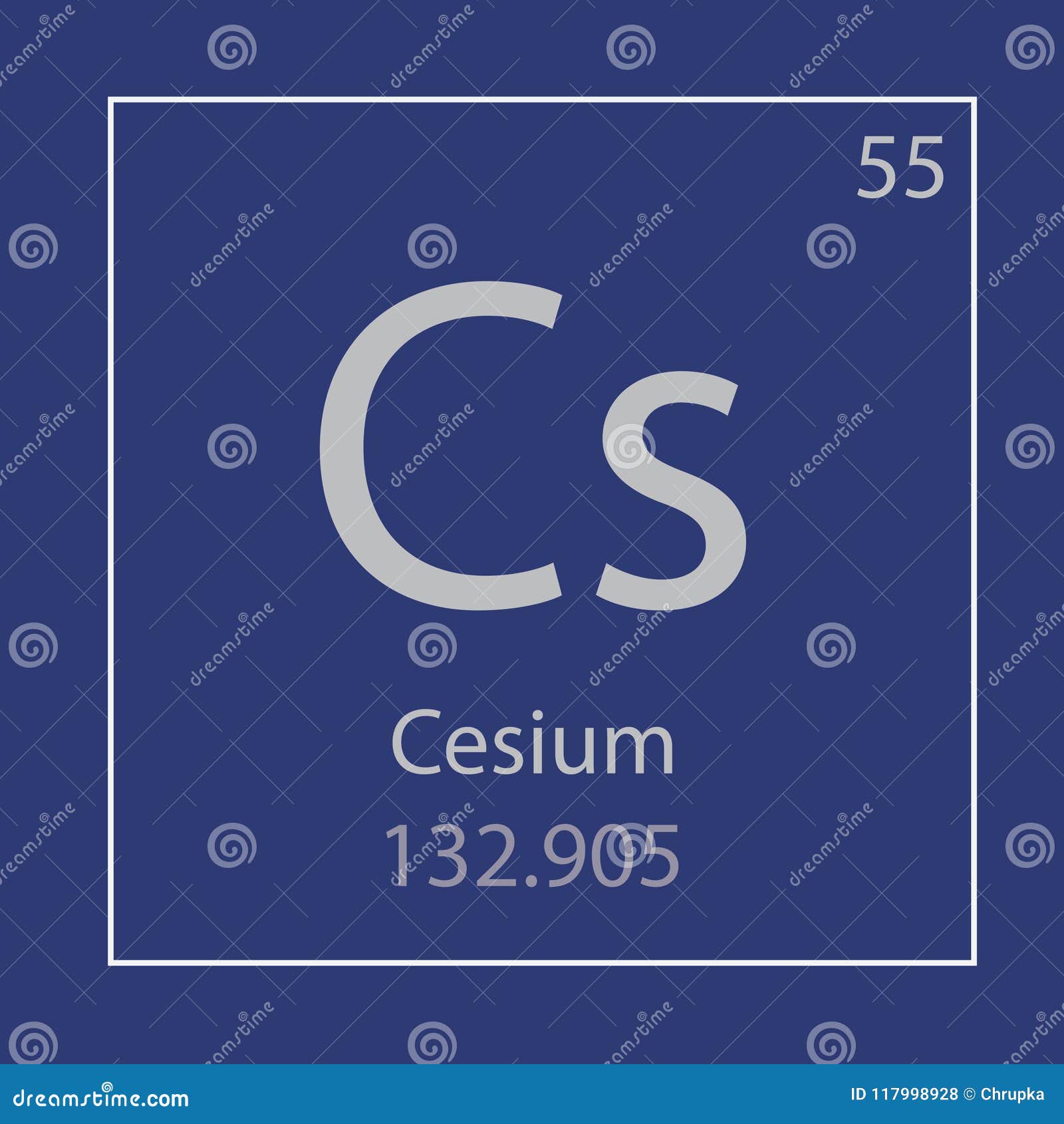 Símbolo Químico Del Cs Del Cesio Ilustración del Vector - Ilustración ...