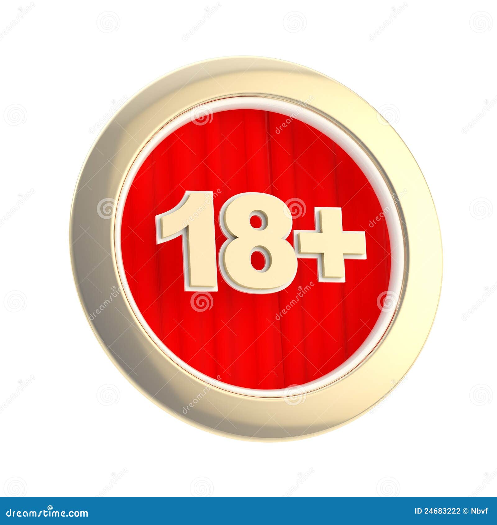 Símbolo Redondo Do Limite De Idade (18+) Isolado Ilustração Stock ...