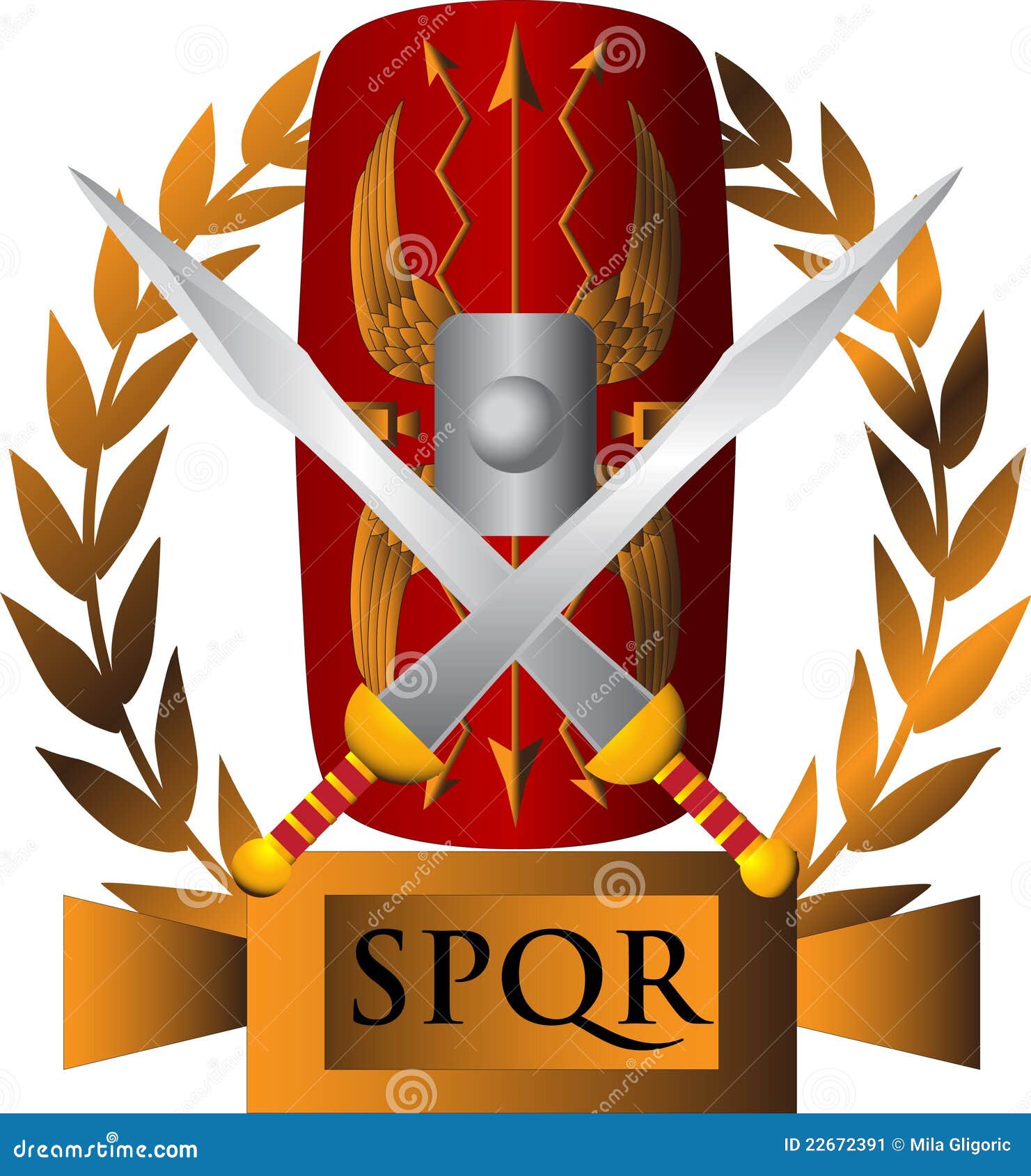 Símbolo romano ilustración del vector. Ilustración de sello - 22672391