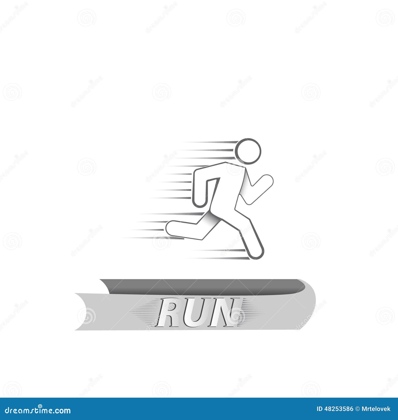 Símbolo running do homem ilustração do vetor. Ilustração de esporte ...