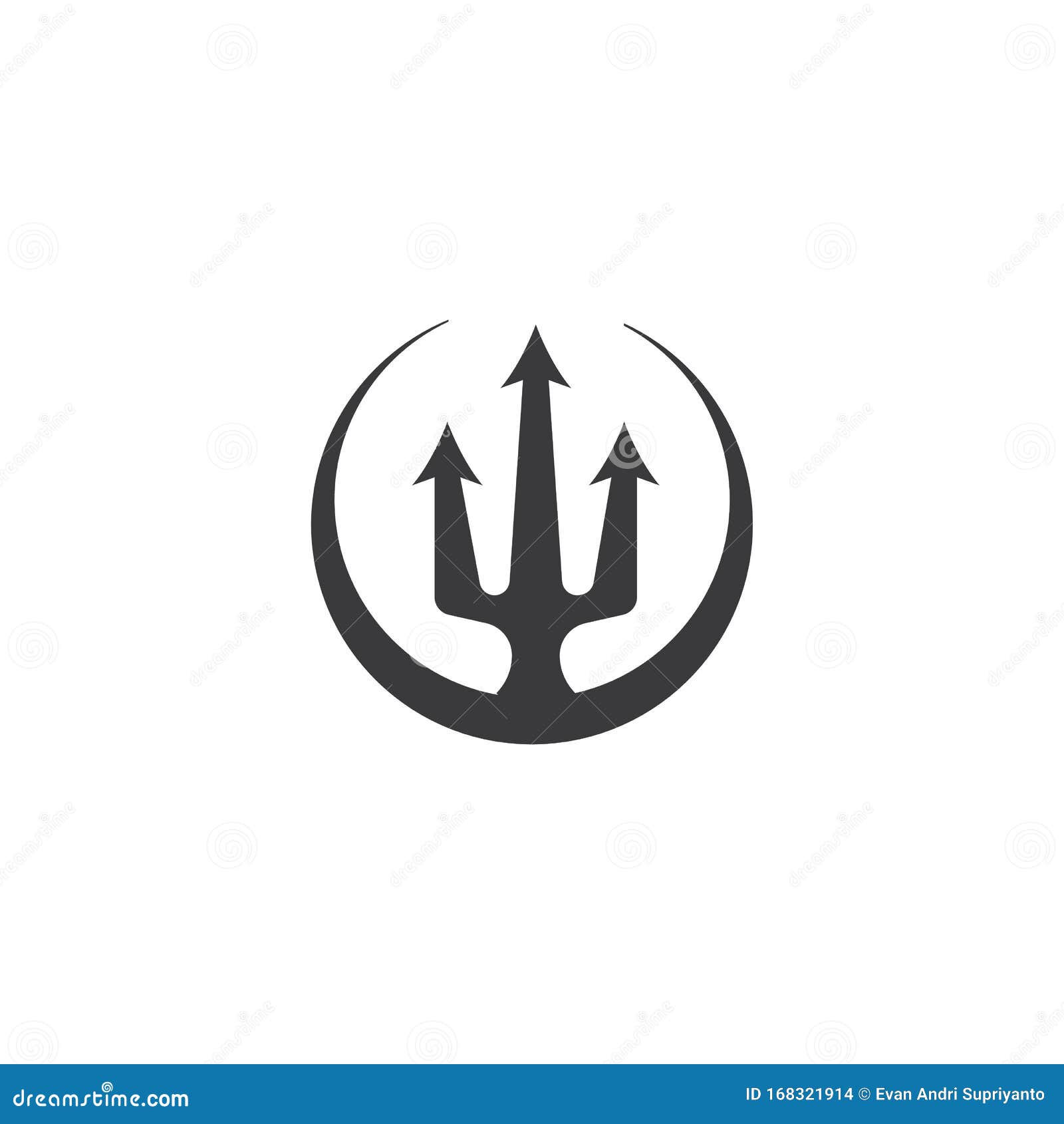Símbolo Vector De Plantilla De Logotipo Trident Ilustración del Vector ...