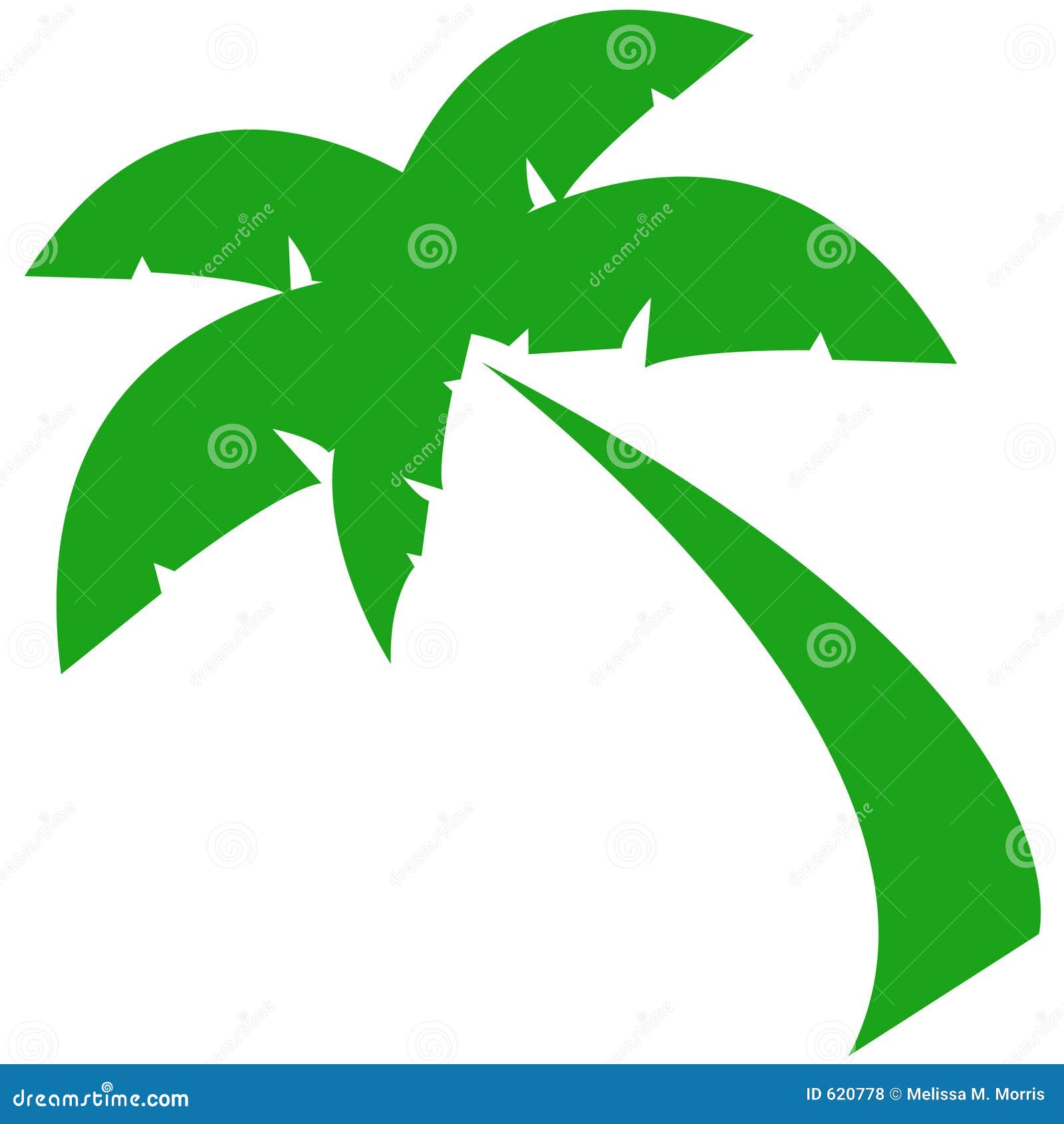 Símbolo verde de la palma stock de ilustración. Ilustración de ...