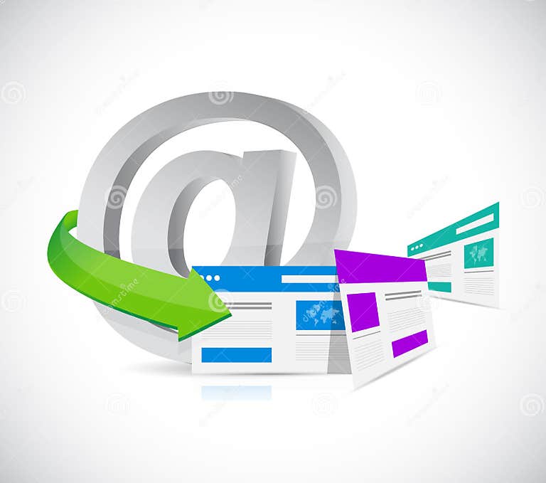 Símbolo Y Exploradores Web De Internet Stock de ilustración ...