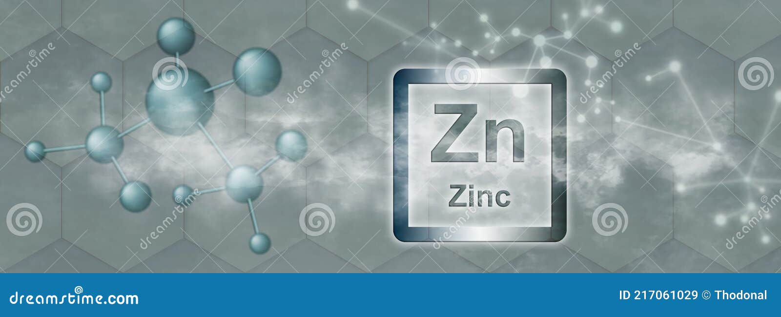 Símbolo Zn. Elemento Químico Zinco Ilustração Stock - Ilustração de ...