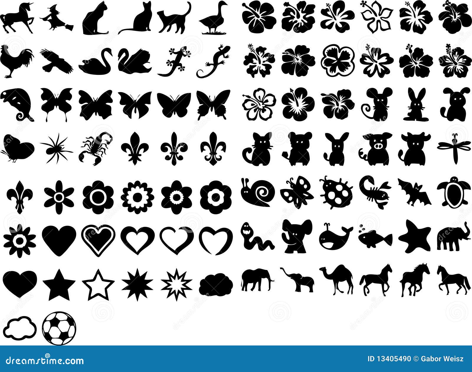 Símbolos bonitos ilustração do vetor. Ilustração de feliz - 13405490