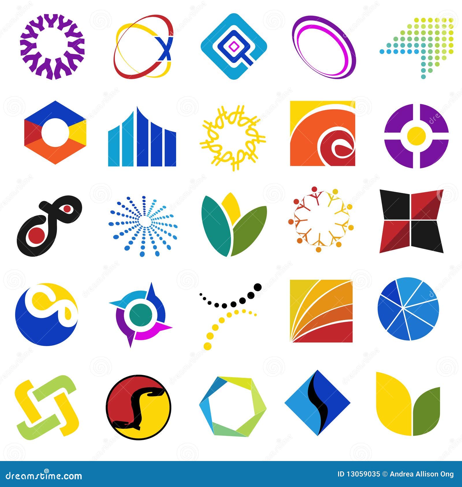 Símbolos coloridos ilustração do vetor. Ilustração de formas - 13059035