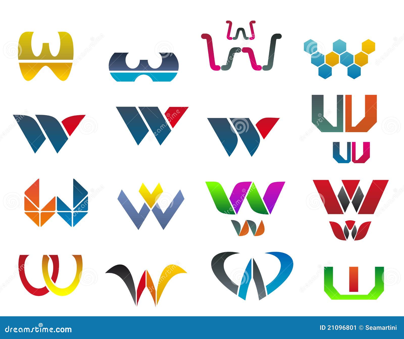 Símbolos da letra W ilustração do vetor. Ilustração de caro - 21096801