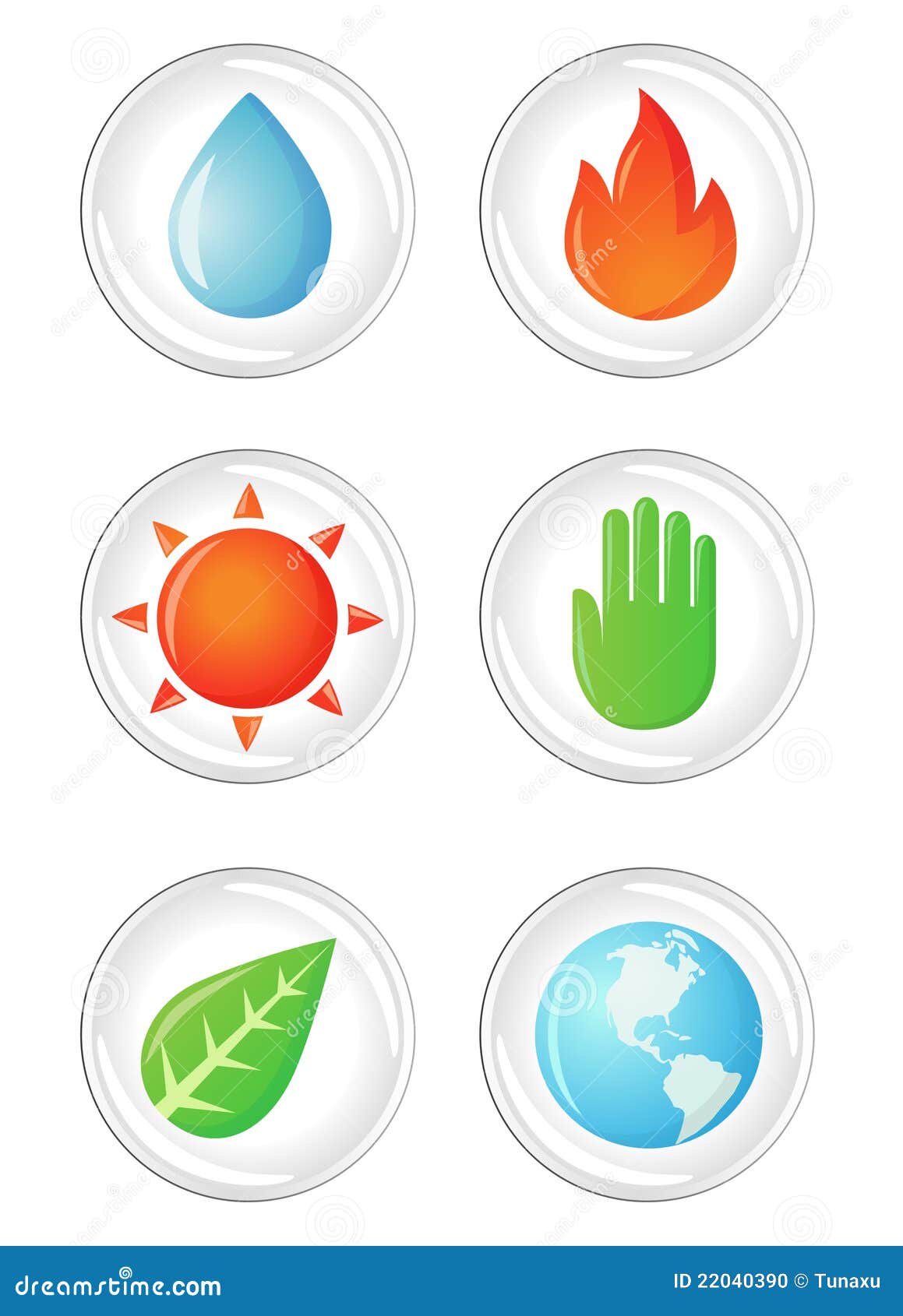 Símbolos da natureza ilustração do vetor. Ilustração de mundo - 22040390