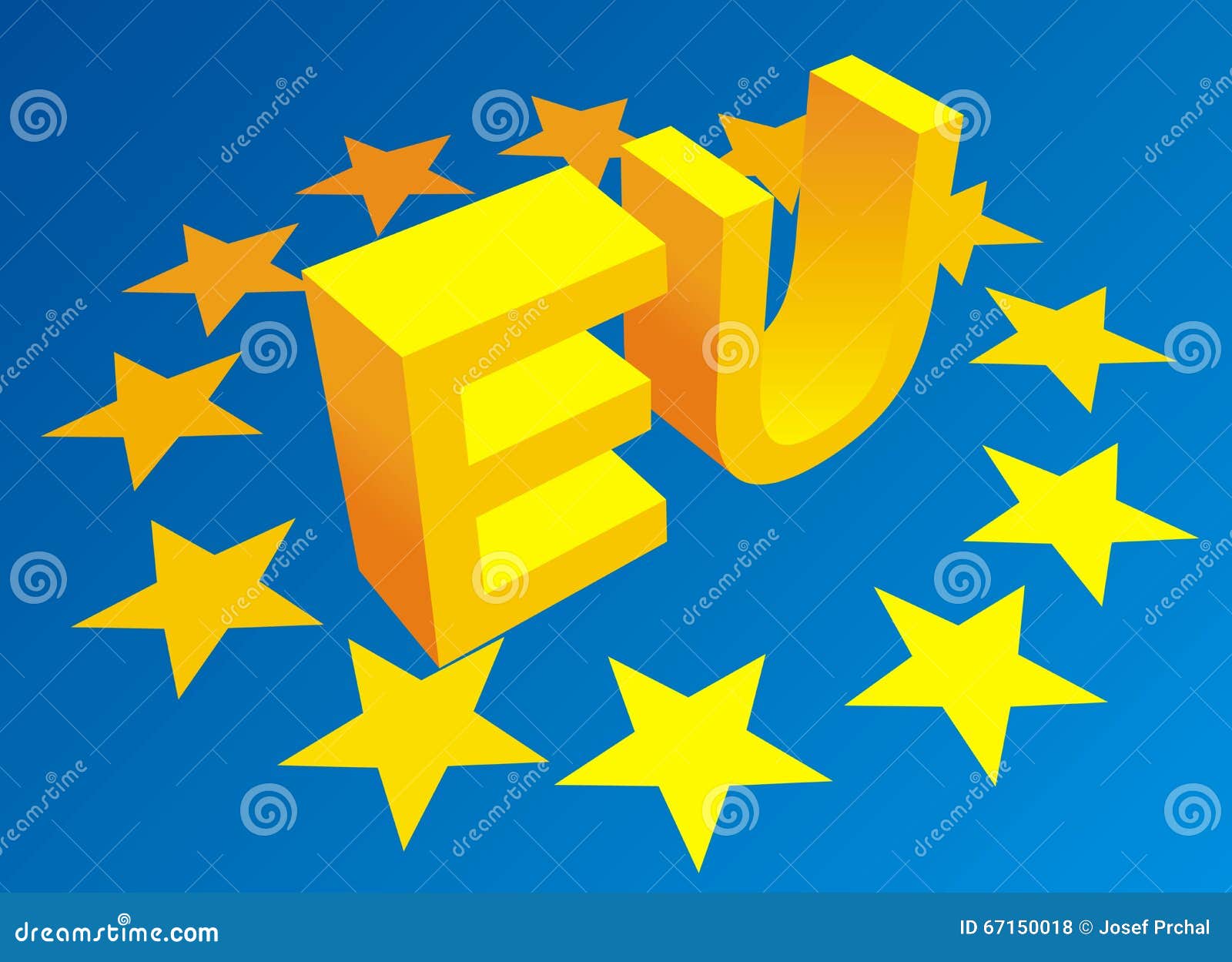 Símbolos da União Europeia ilustração stock. Ilustração de bandeira ...