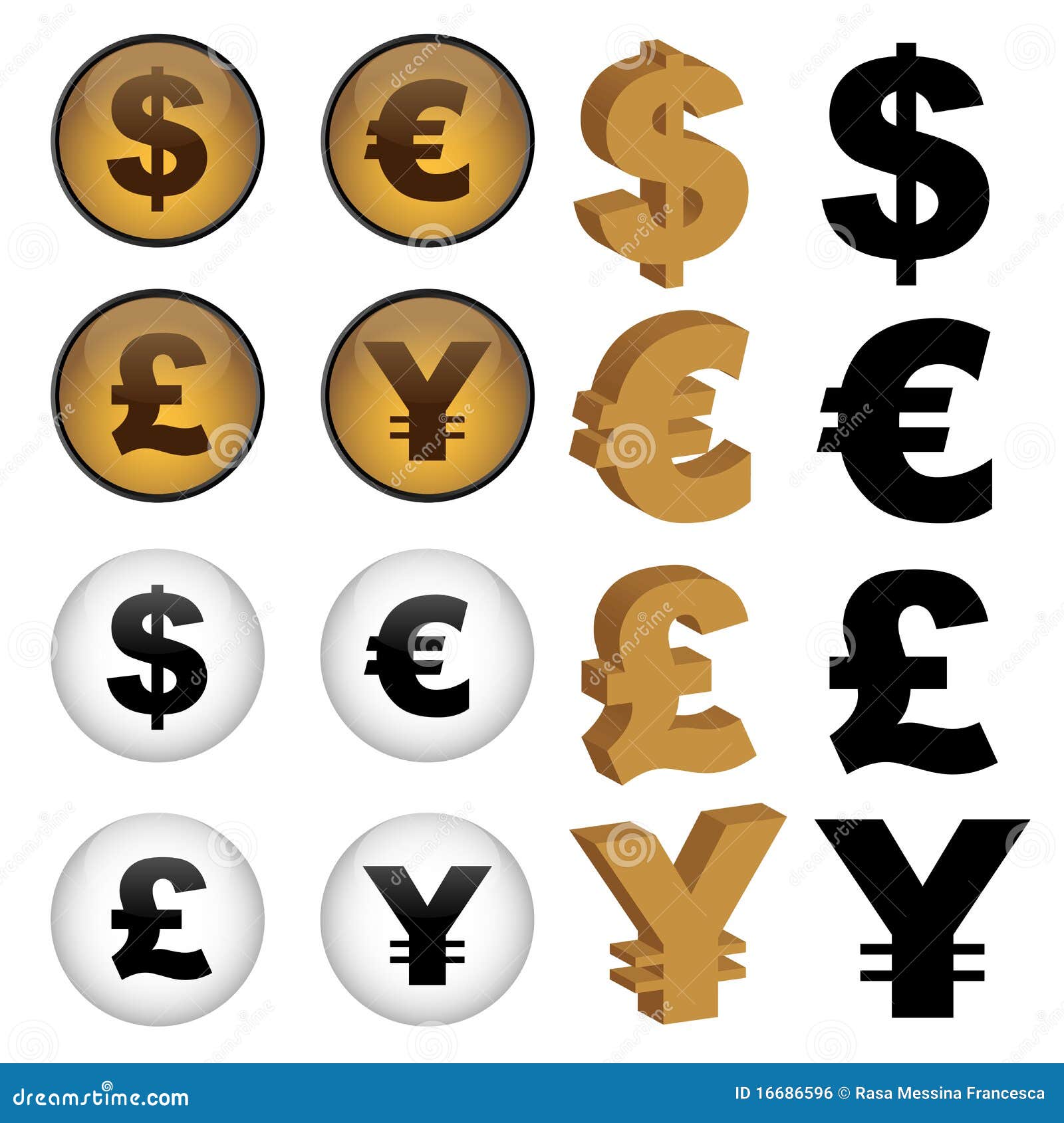 Símbolos De Dinero En Circulación Ilustración del Vector - Ilustración ...