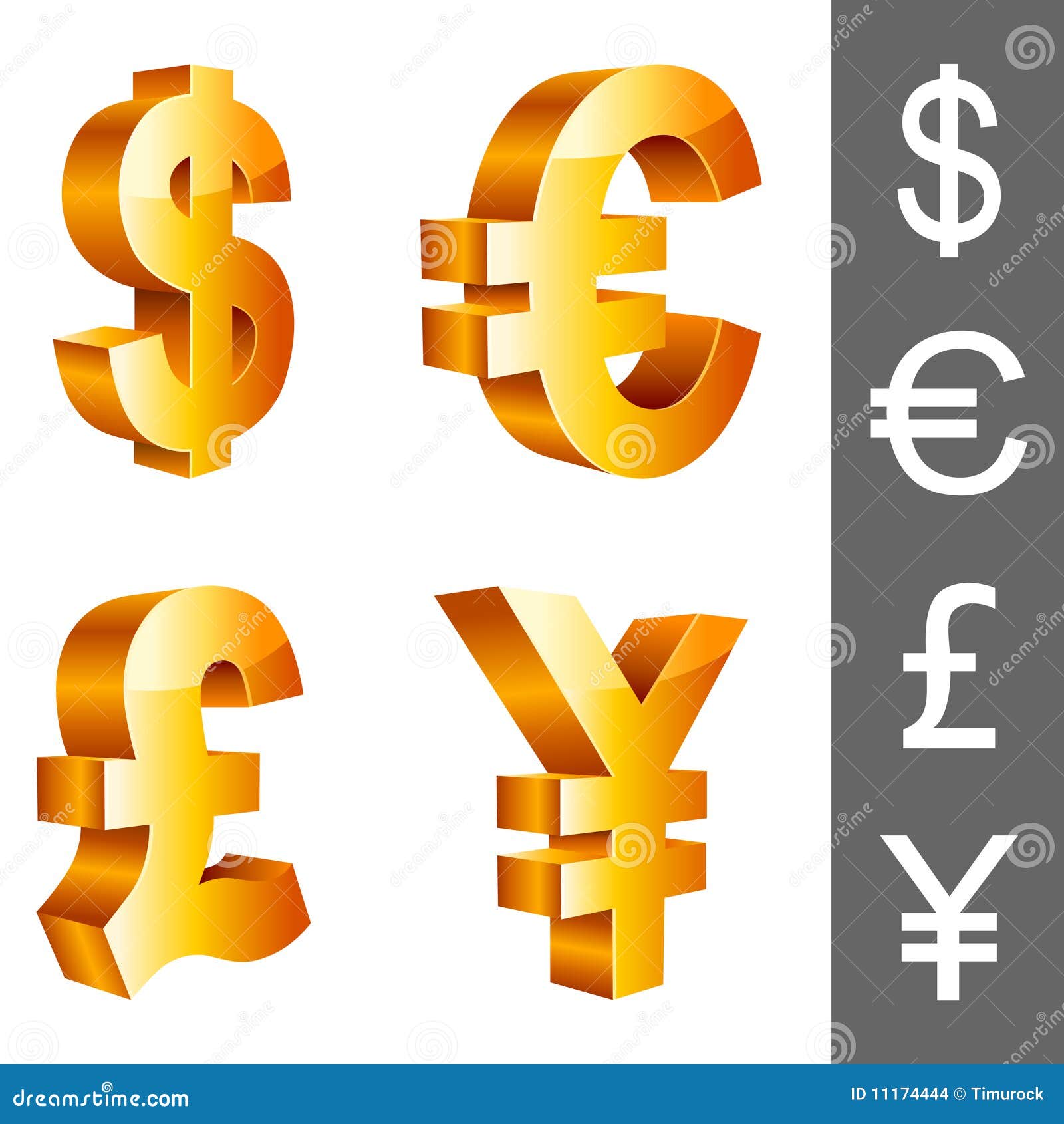 Símbolos De Dinero En Circulación Del Vector. Ilustración del Vector ...