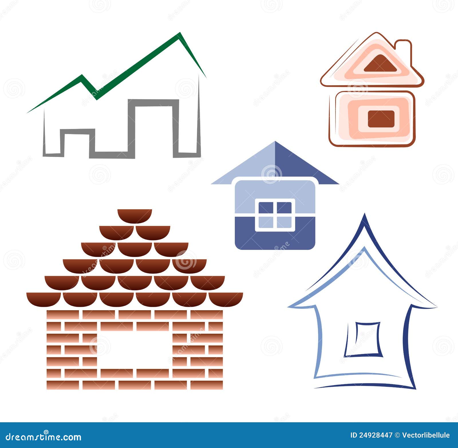 Símbolos de la casa ilustración del vector. Ilustración de garaje ...