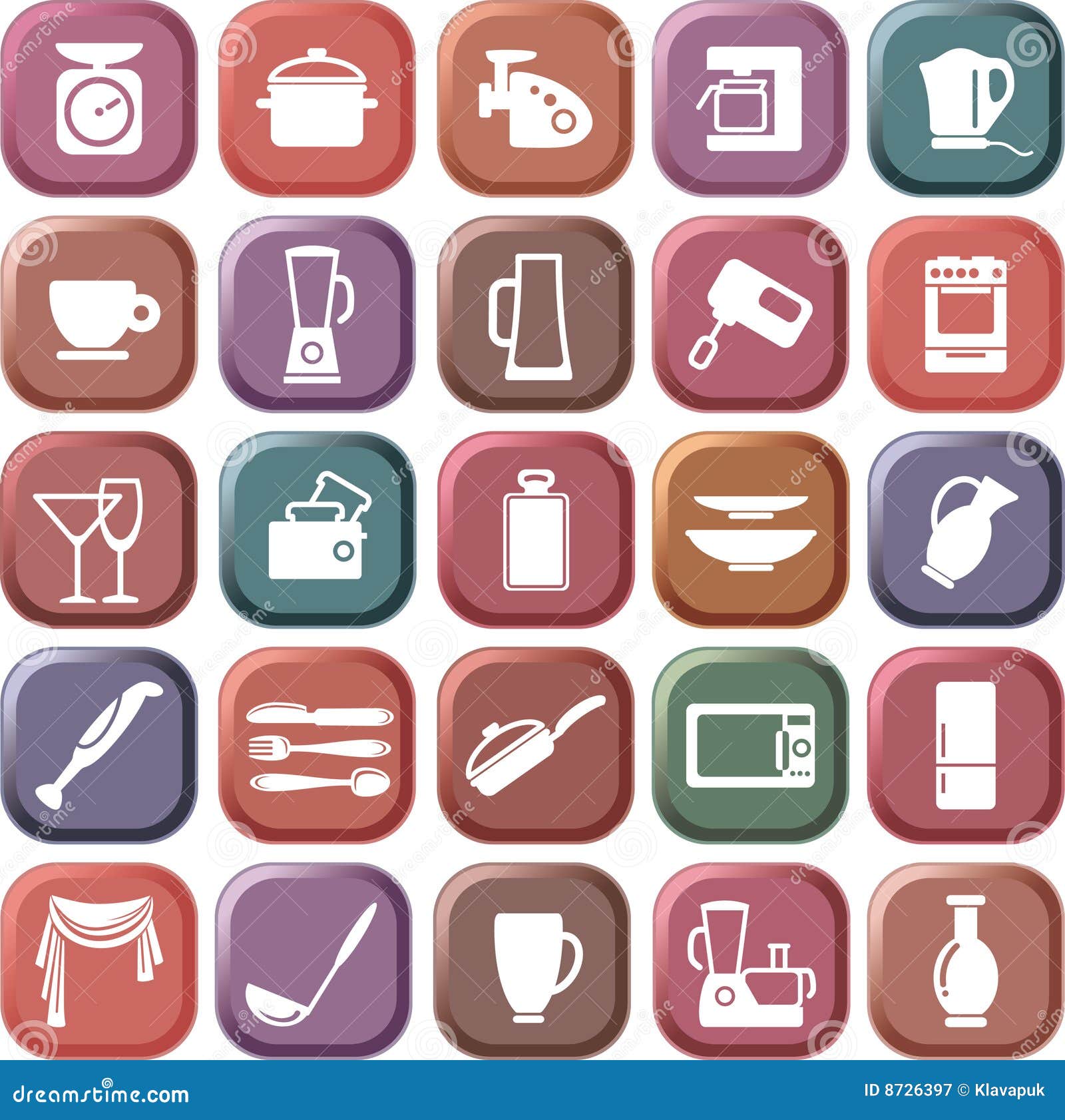 Símbolos de la cocina ilustración del vector. Ilustración de elemento ...