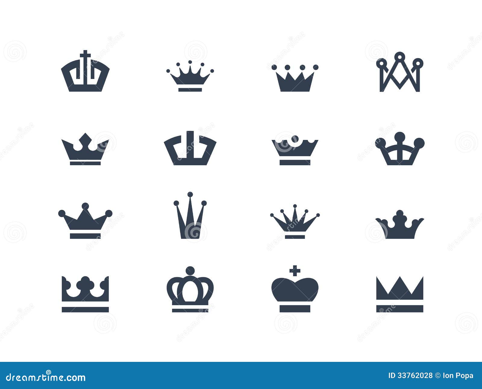 Símbolos de la corona ilustración del vector. Ilustración de joyería ...