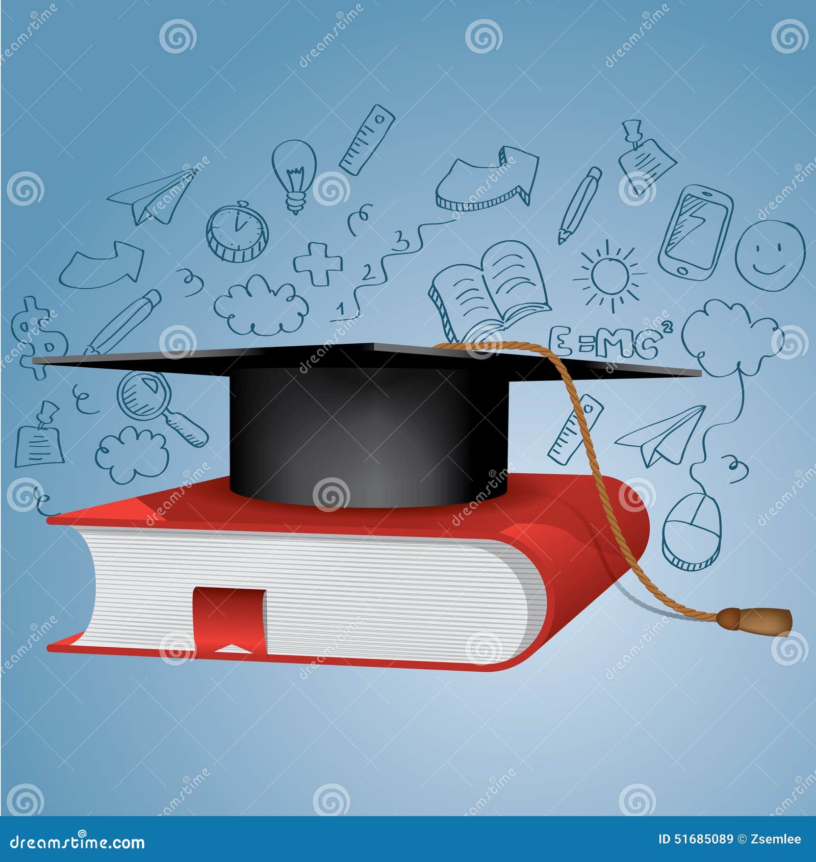 Símbolos de la educación stock de ilustración. Ilustración de libro ...