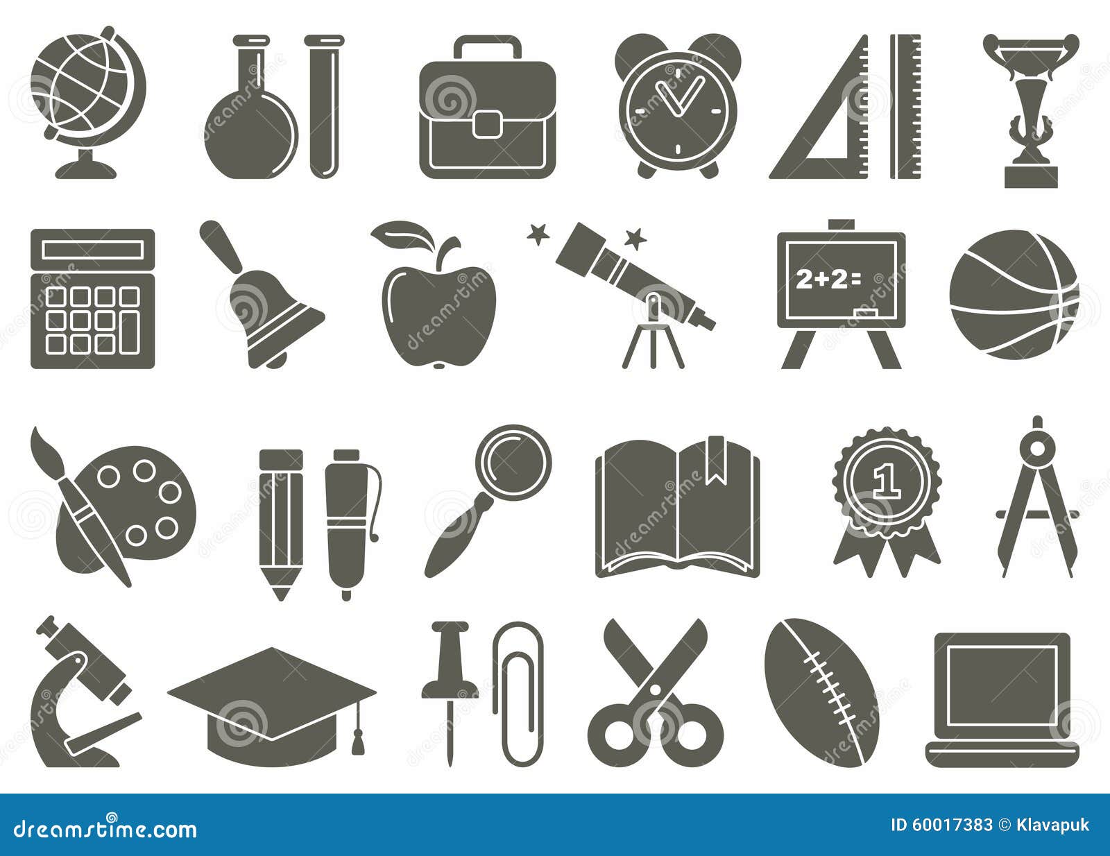 Símbolos de la educación ilustración del vector. Ilustración de ...