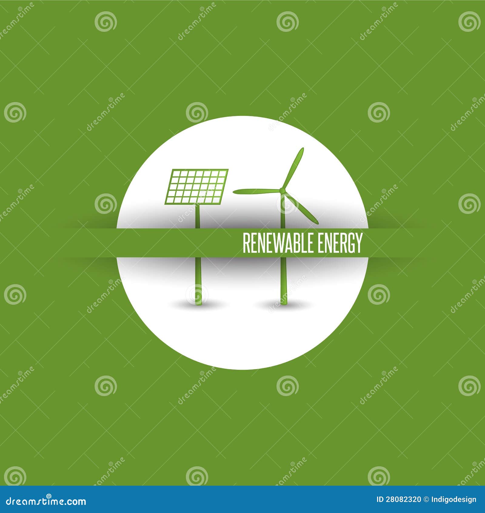 Símbolos De La Energía Renovable Ilustración del Vector - Ilustración ...