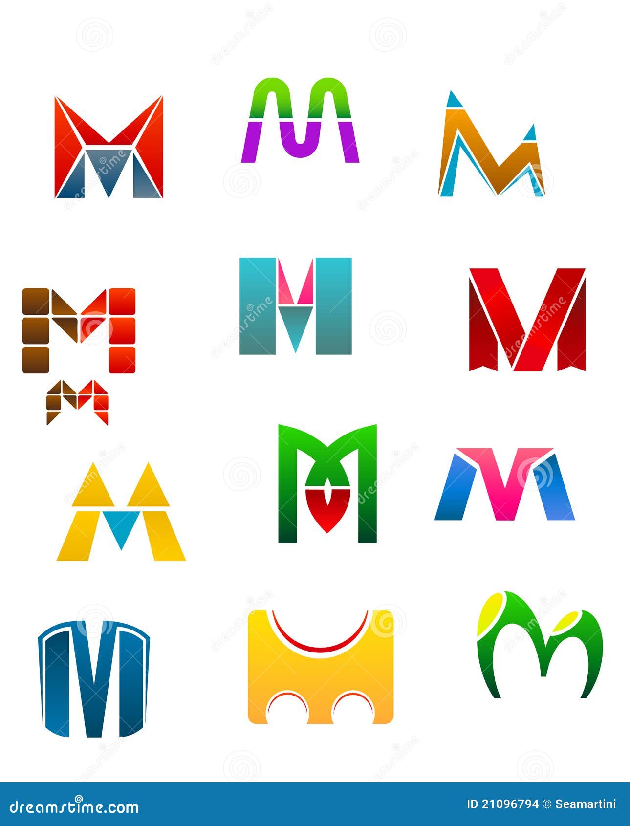 Símbolos de la letra M ilustración del vector. Ilustración de modelo ...