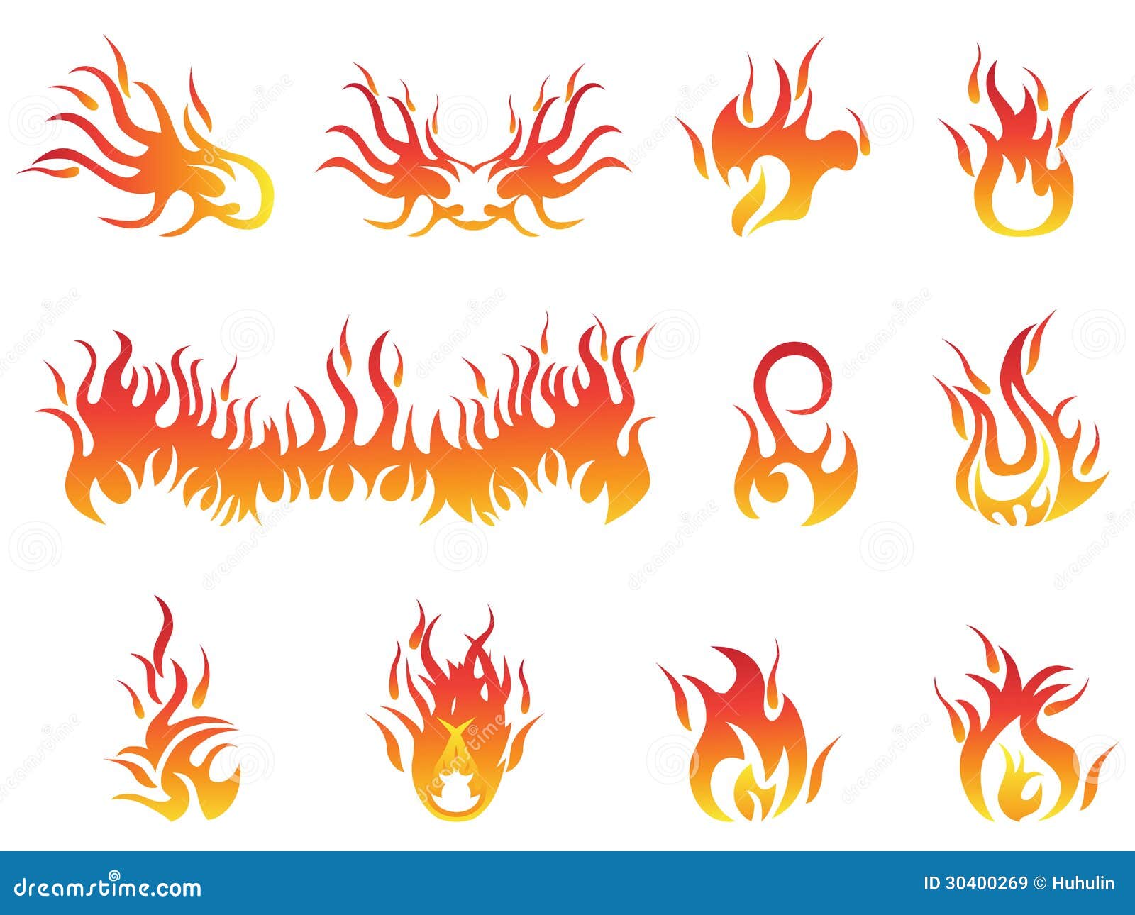 Símbolos de la llama ilustración del vector. Ilustración de aislado ...