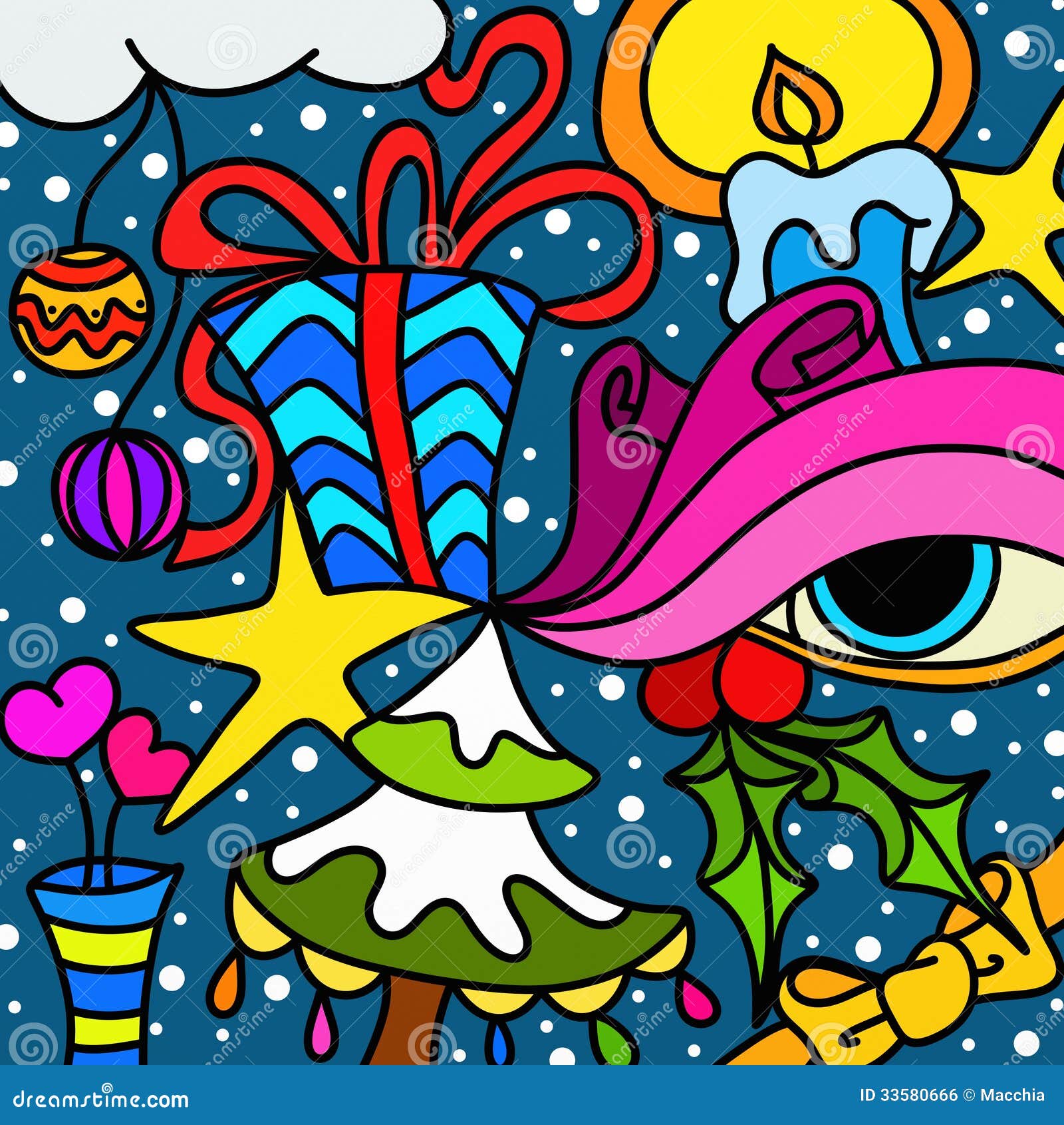 Símbolos de la Navidad stock de ilustración. Ilustración de navidad ...