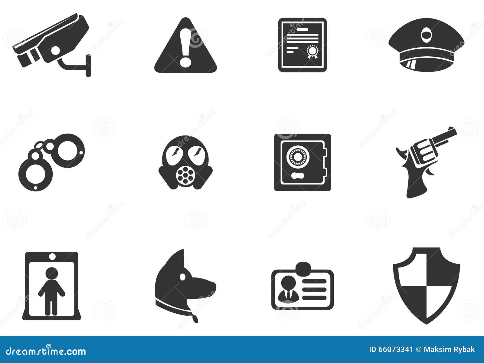 Símbolos de la seguridad ilustración del vector. Ilustración de ...