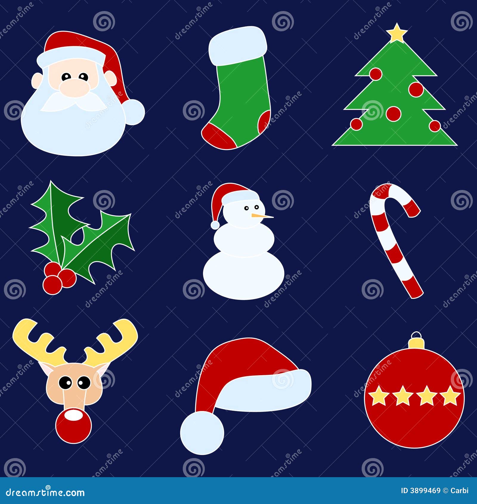 Símbolos De La Historia De Navidad Símbolo De Los Iconos De Navidad