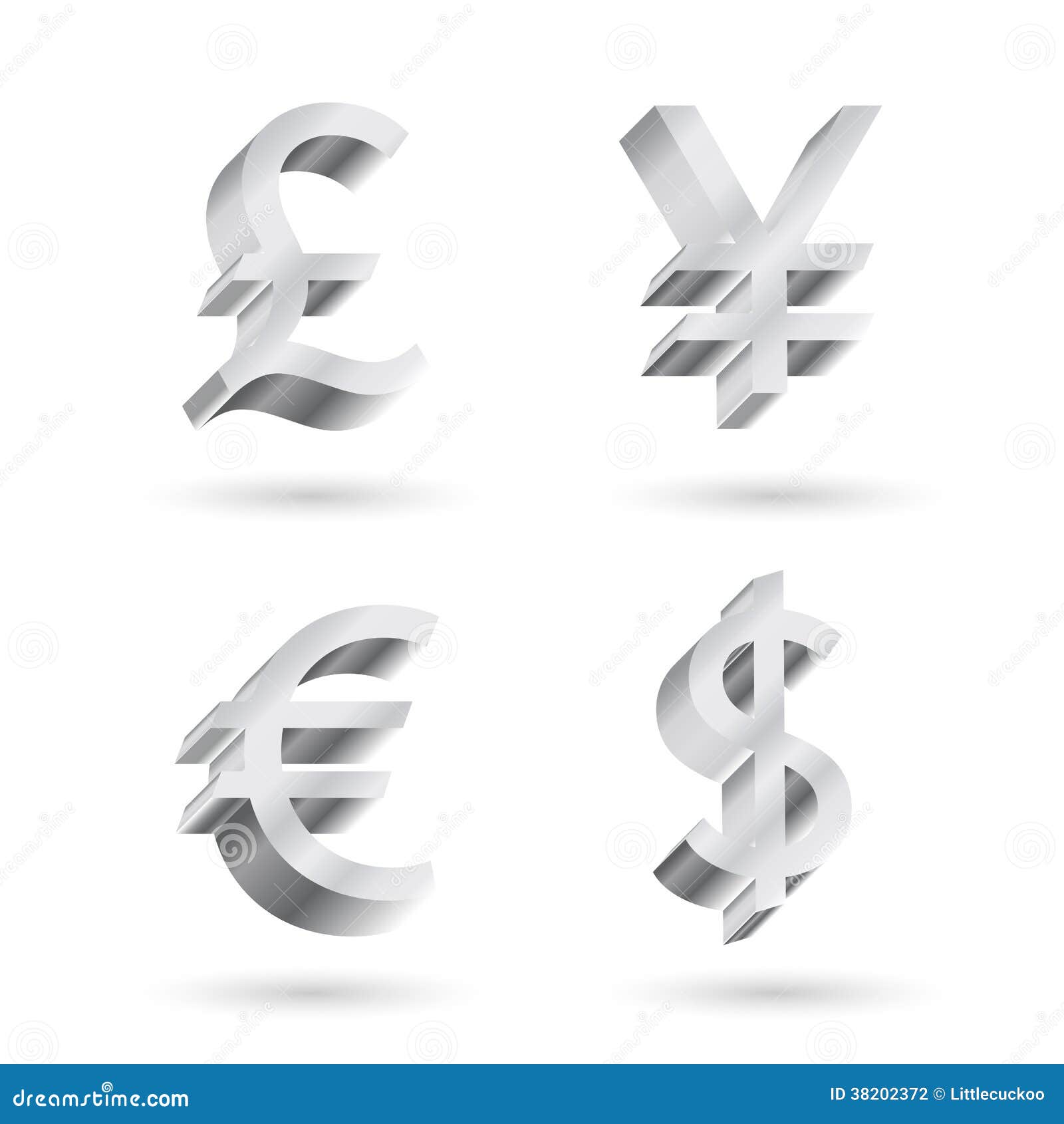 Símbolos De Plata De La Moneda Ilustración del Vector - Ilustración de ...