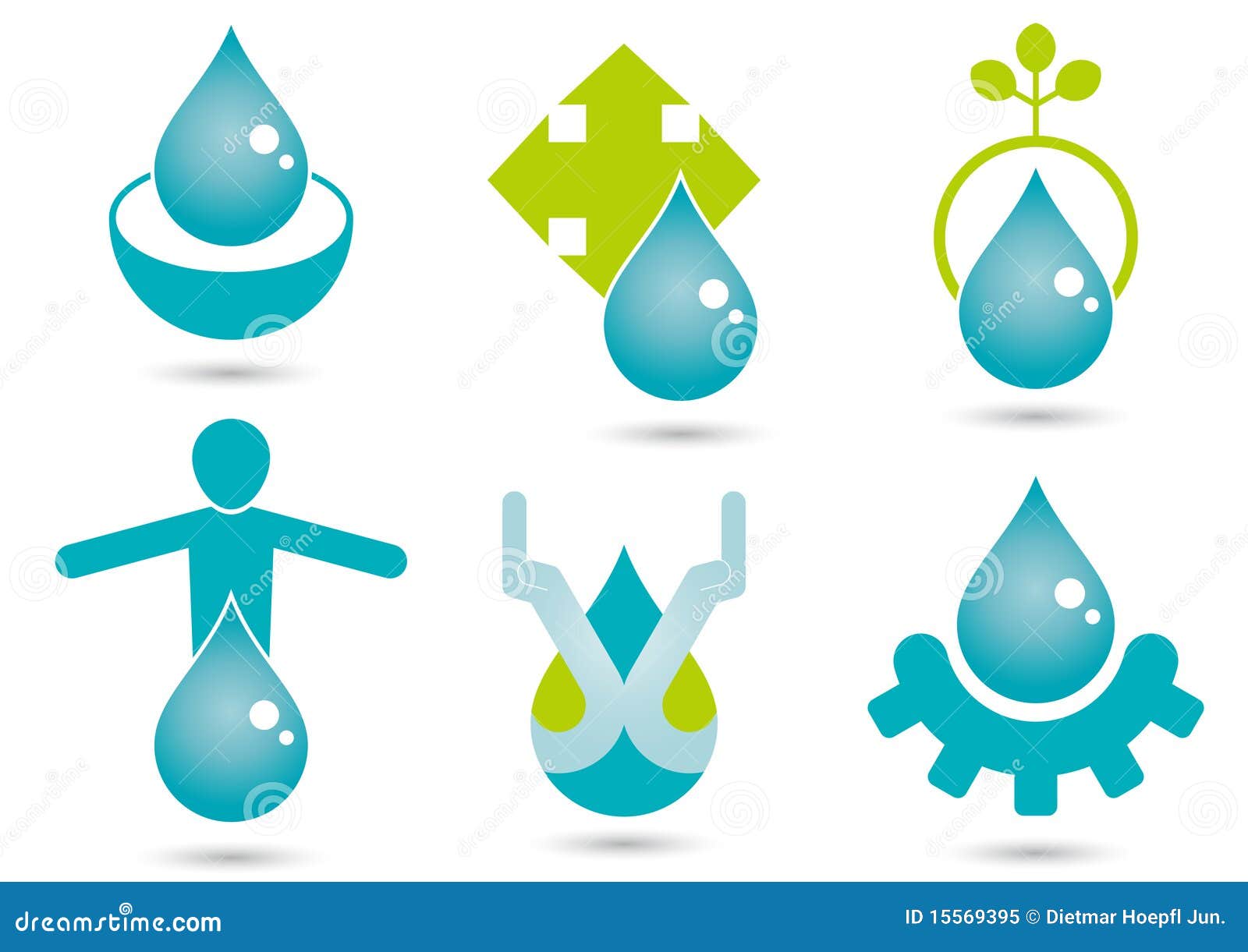 Símbolos del agua ilustración del vector. Ilustración de sedoso - 15569395