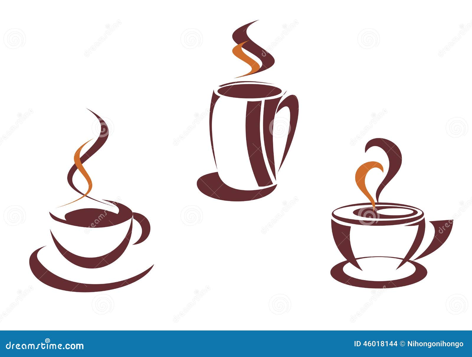 Símbolos del café ilustración del vector. Ilustración de concepto ...