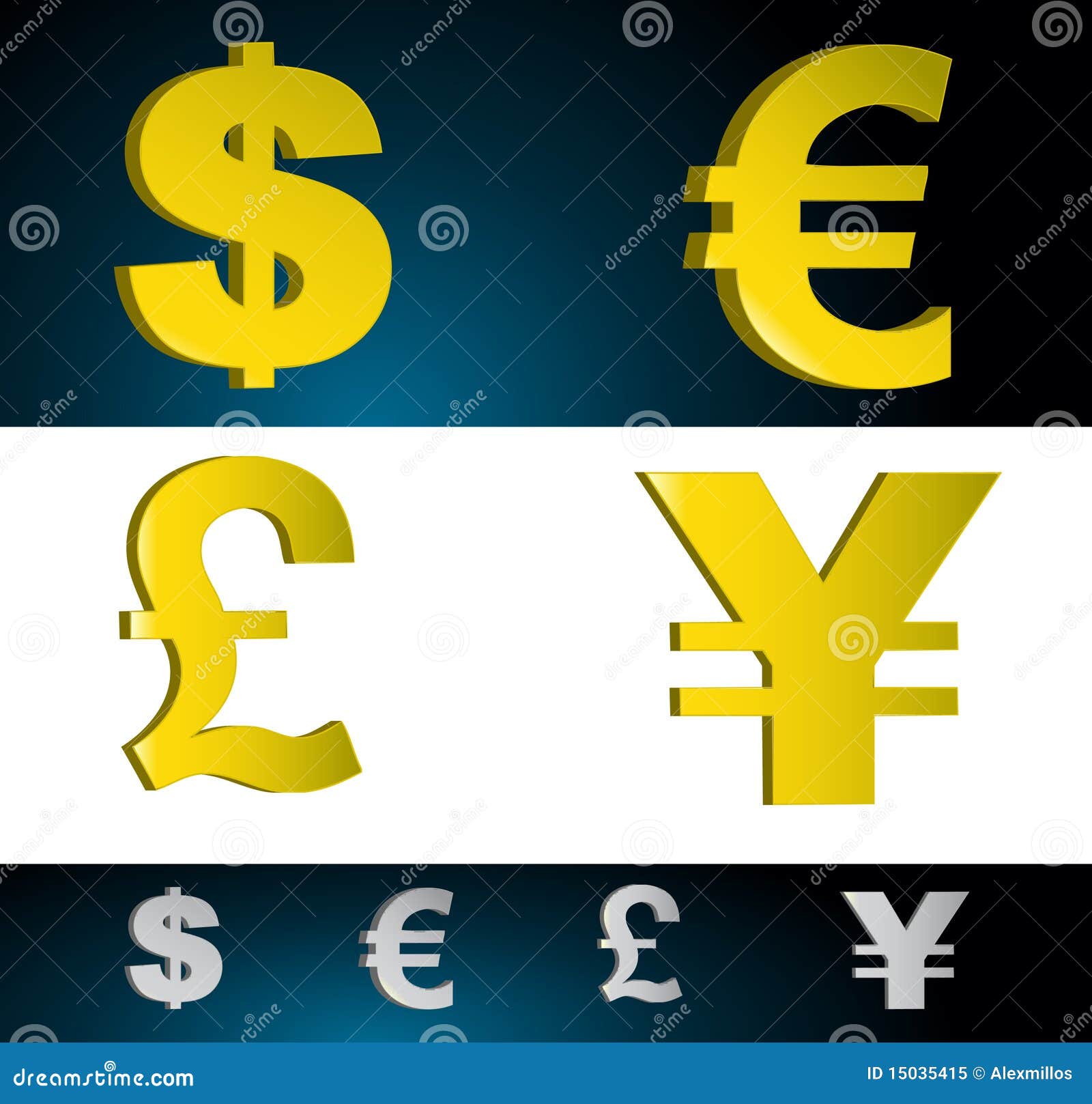 Símbolos del dinero ilustración del vector. Ilustración de finanzas ...