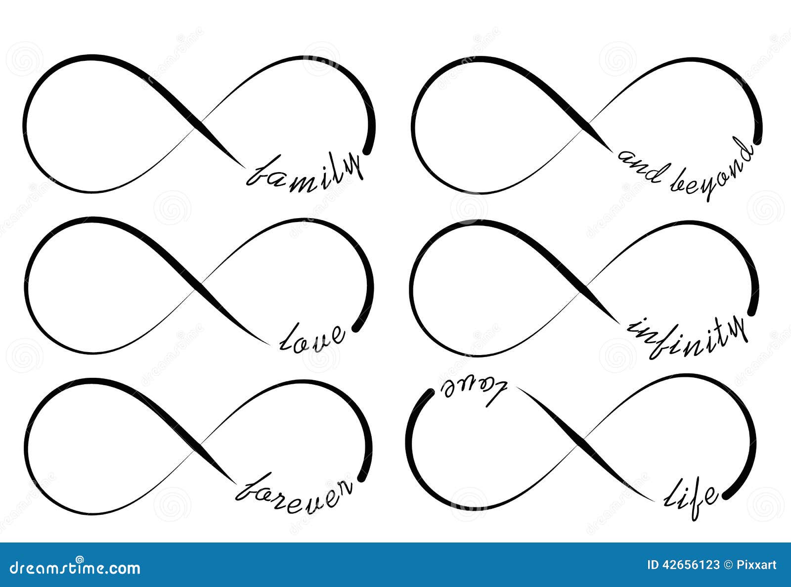 Símbolos Del Infinito Ilustración del Vector - Imagen: 42656123