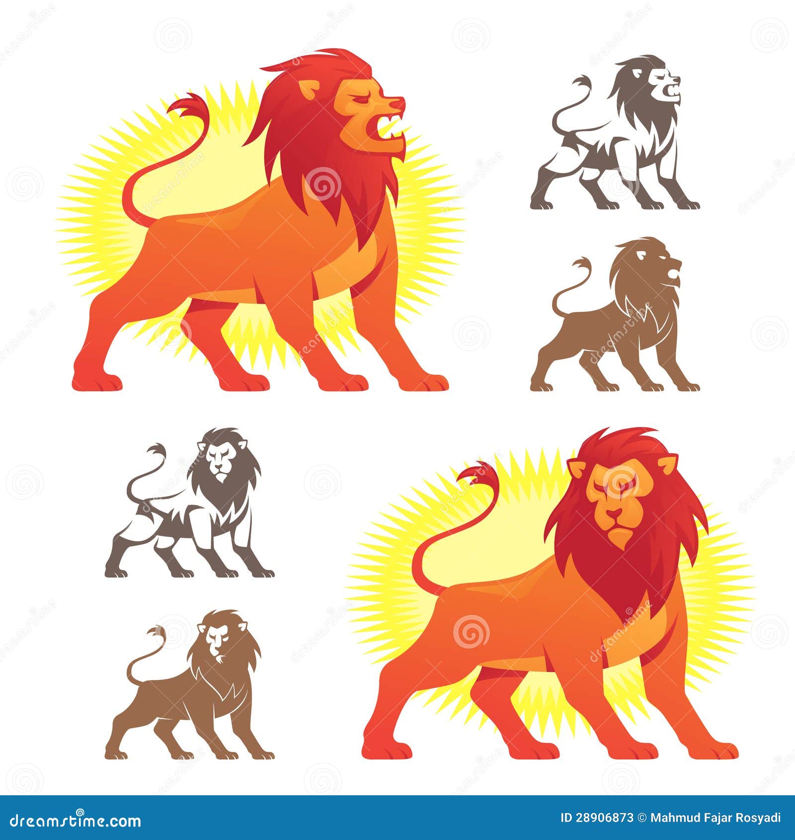 Símbolos del león ilustración del vector. Ilustración de resistente ...