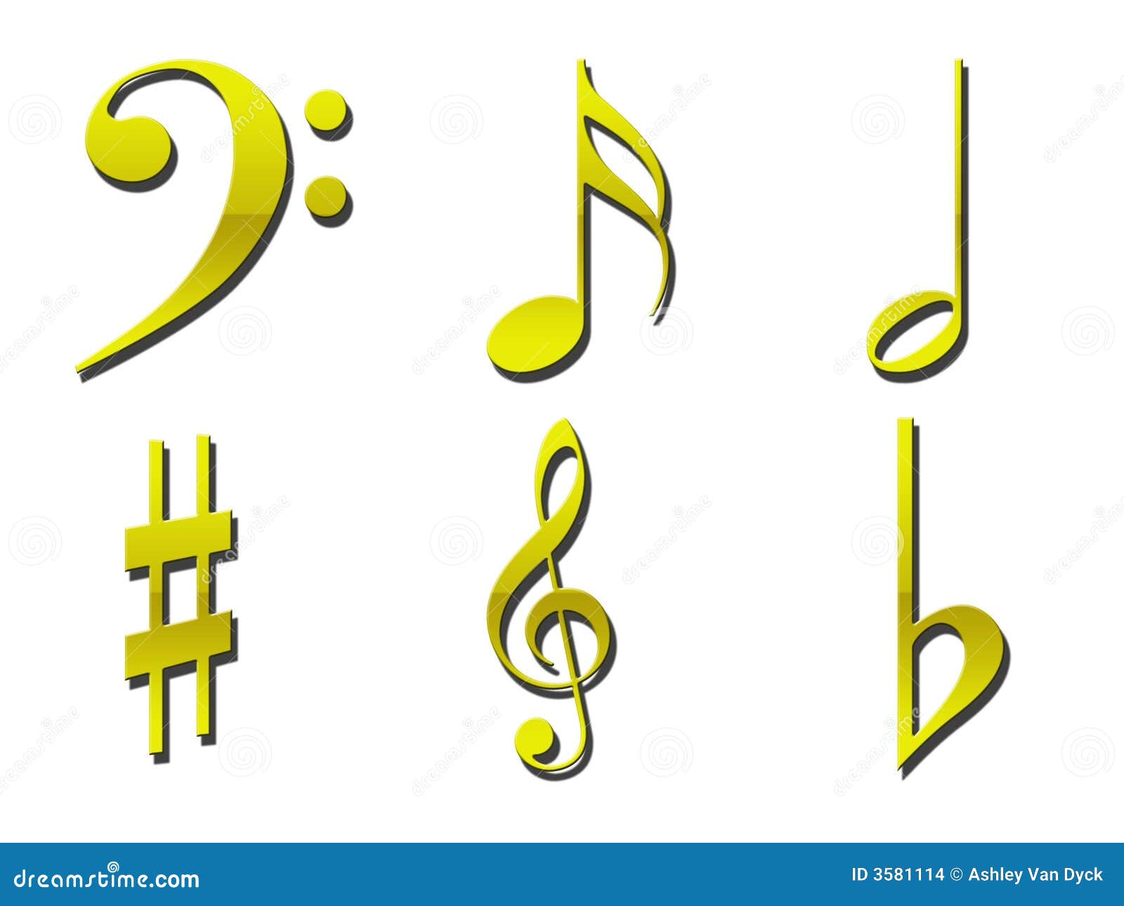 Símbolos Del Musical Del Oro Imagen. Imagen: 3581114