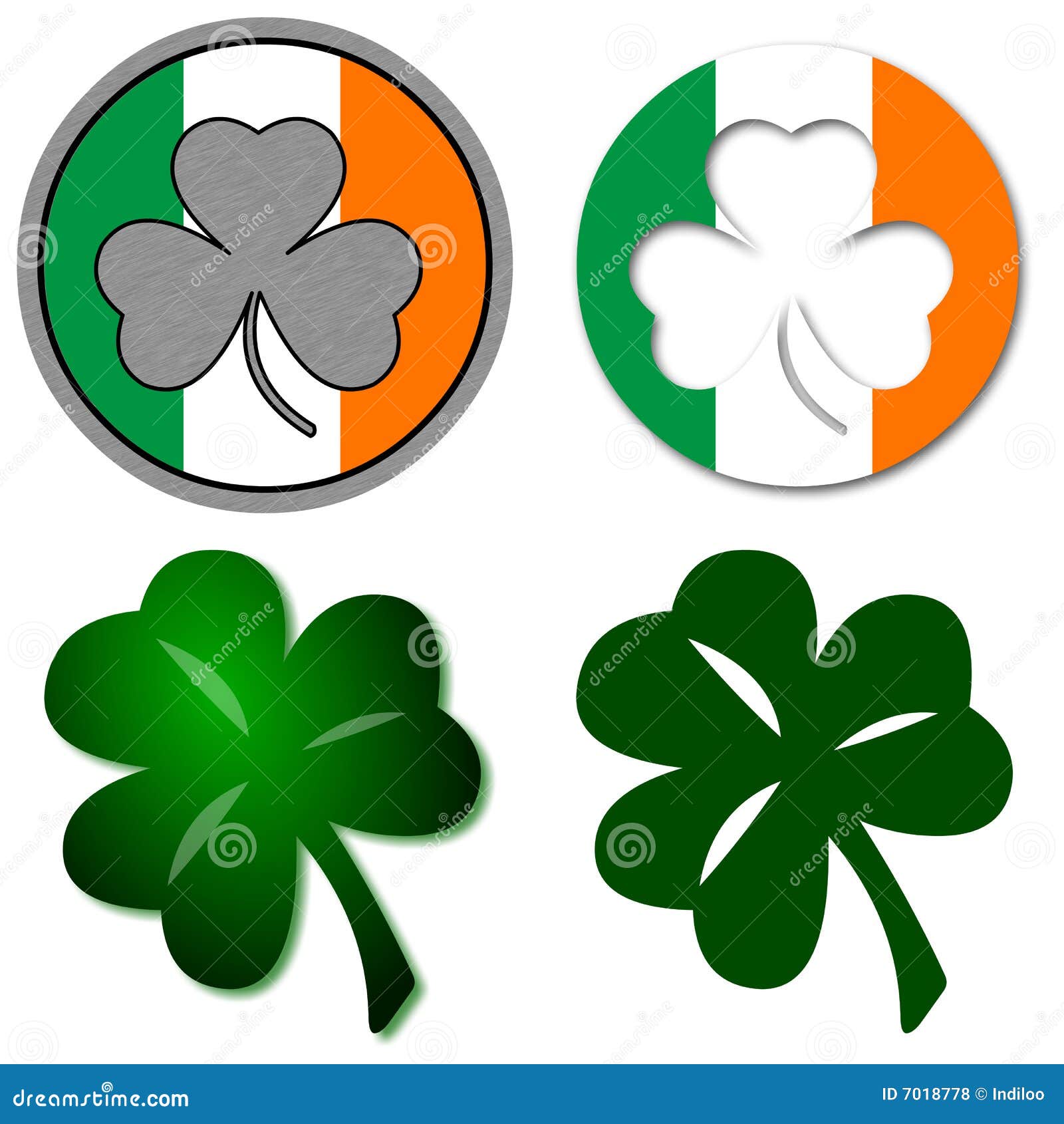 Símbolos del trébol stock de ilustración. Ilustración de modelo - 7018778