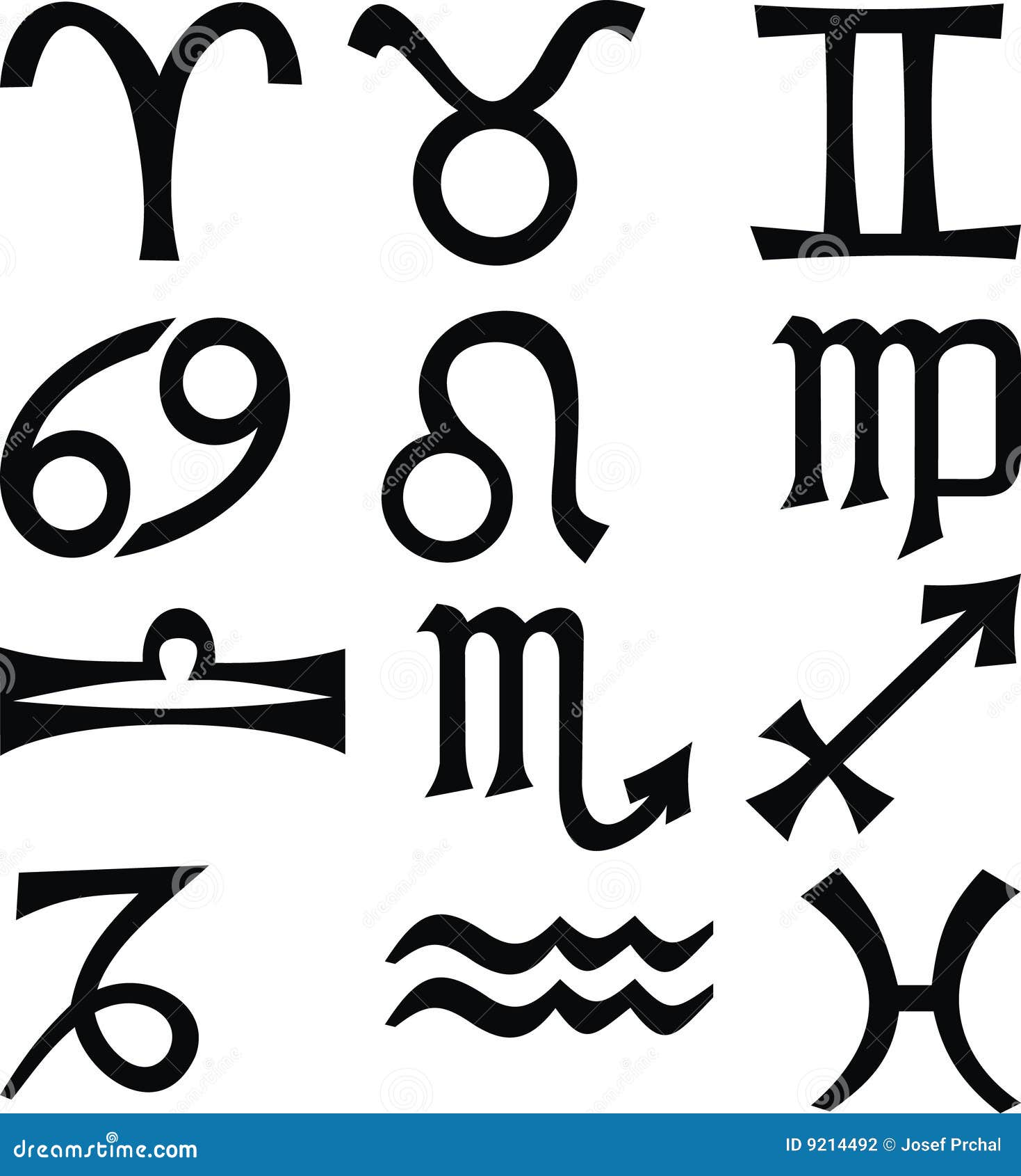 Símbolos del zodiaco ilustración del vector. Ilustración de concepto ...