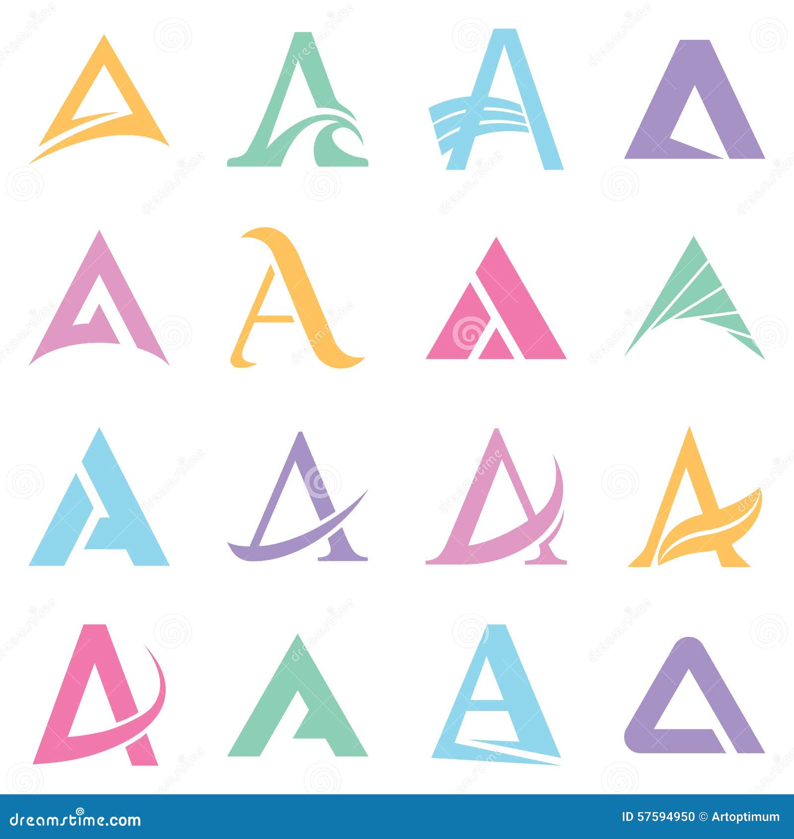 Símbolos Do Alfabeto E Elementos Da Letra De a Ilustração do Vetor ...