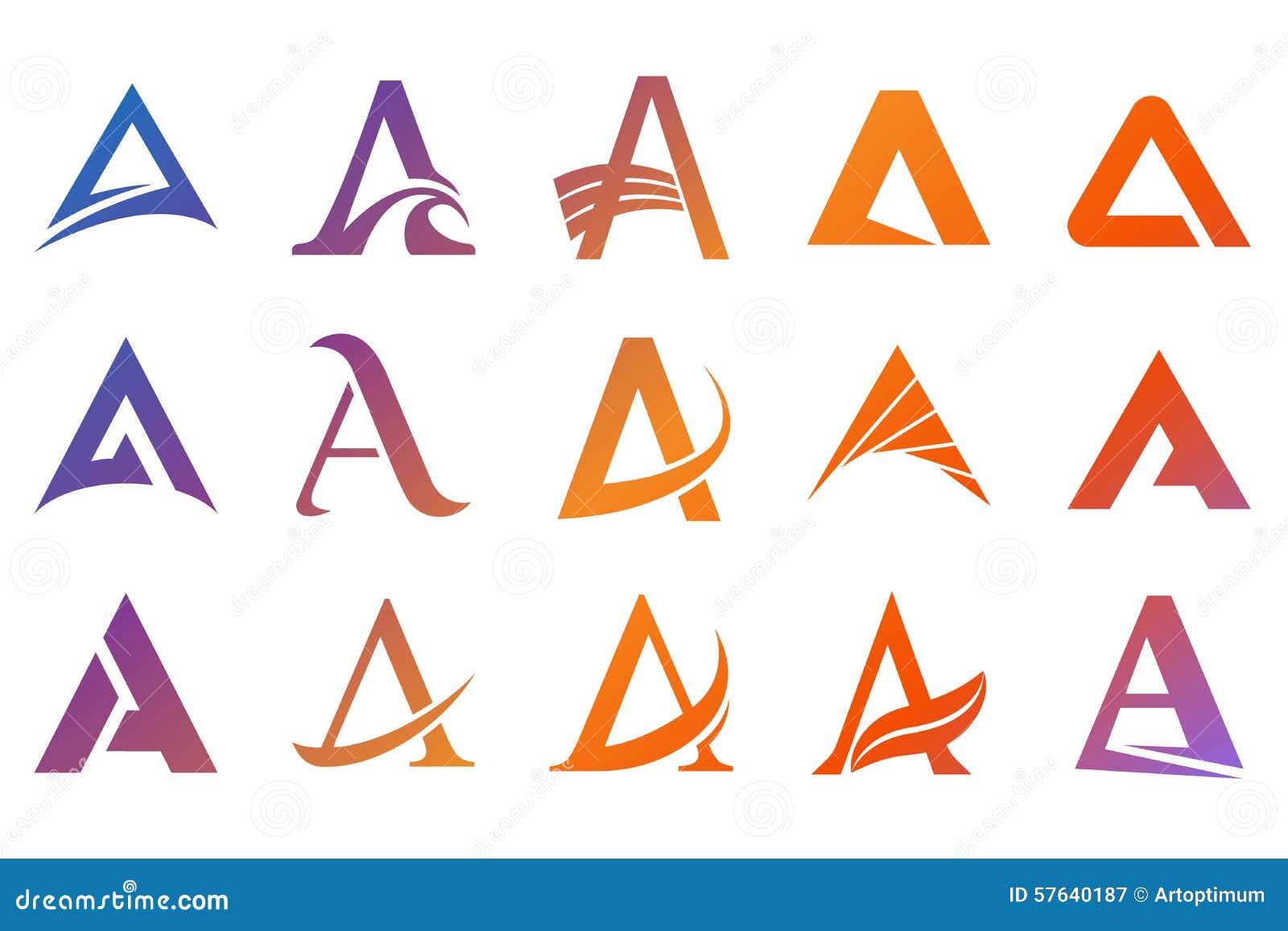 Símbolos Do Alfabeto E Elementos Da Letra De a Ilustração do Vetor ...