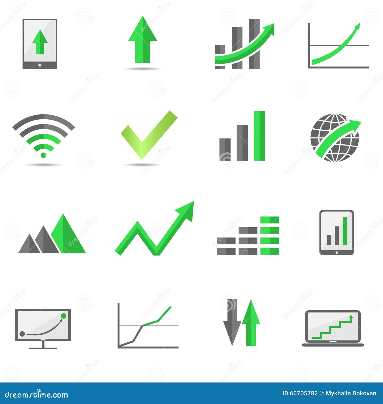 Símbolos do crescimento ilustração do vetor. Ilustração de econômico ...
